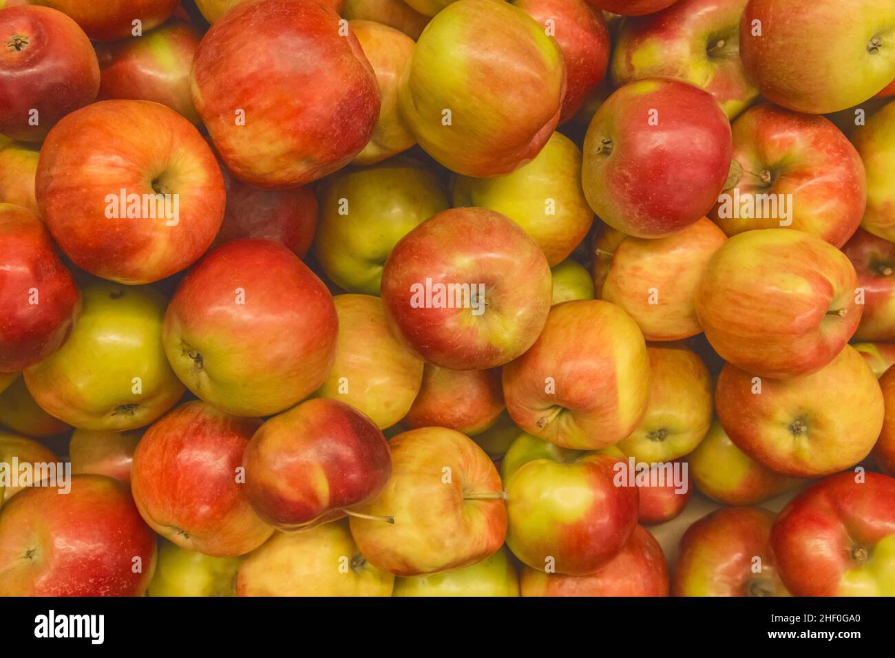 Red ripe apples fresh fruit healthy food on supermarket counter ...