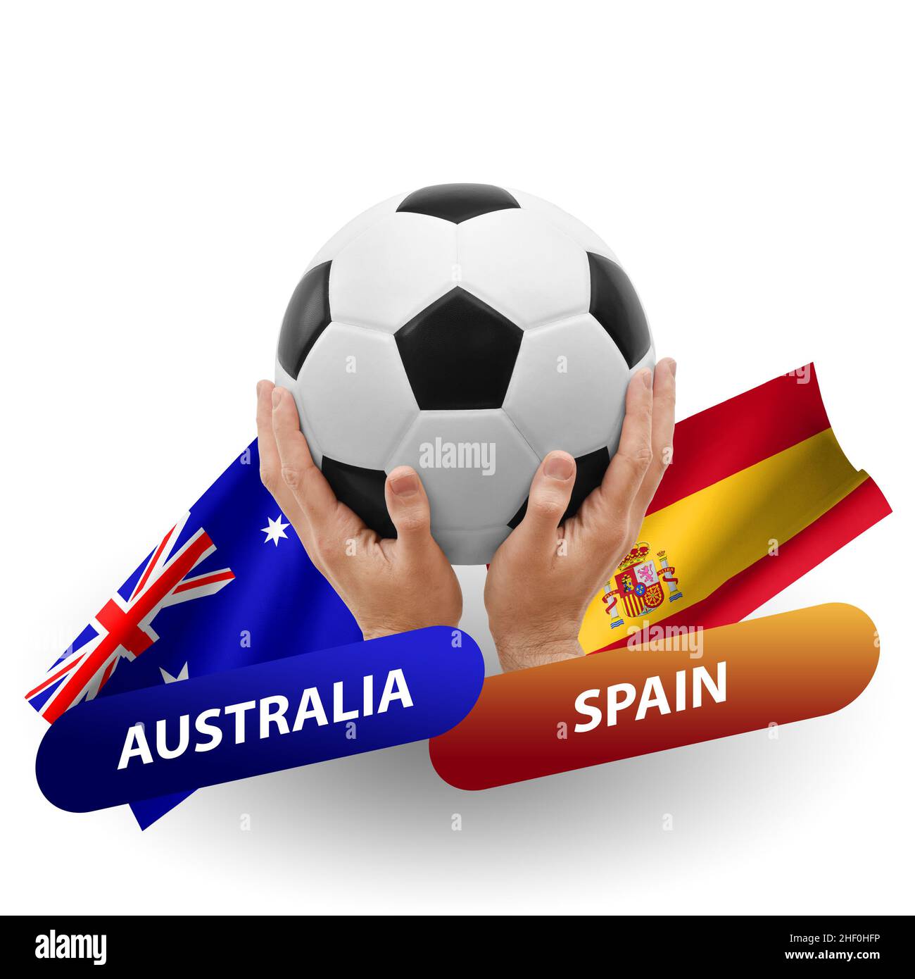 Spain vs australia soccer Cut Out Stock Images & Pictures - Alamy