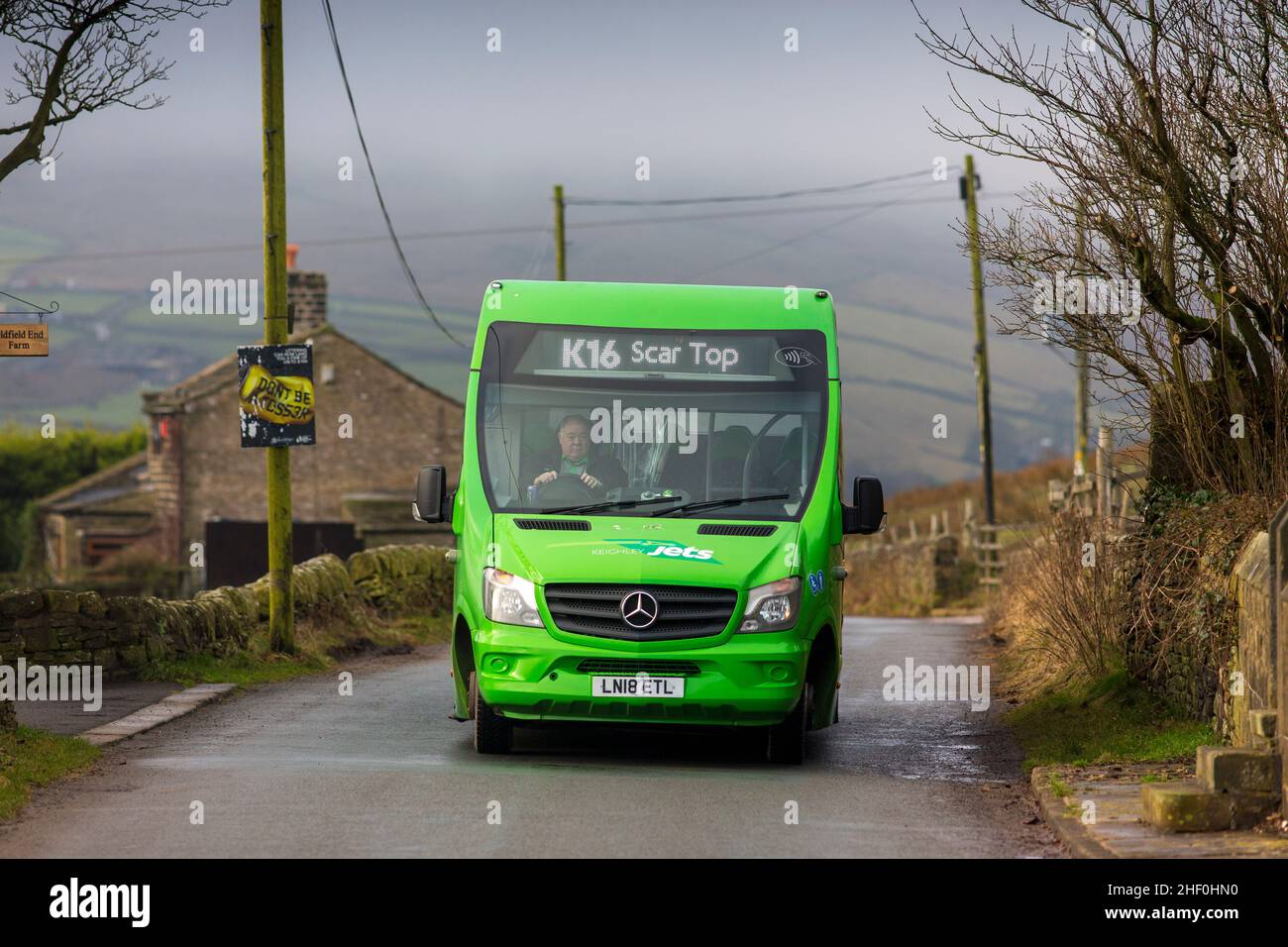 Rural bus services near Haworth, Oxenhope, Oldfield and Oakworth in ...