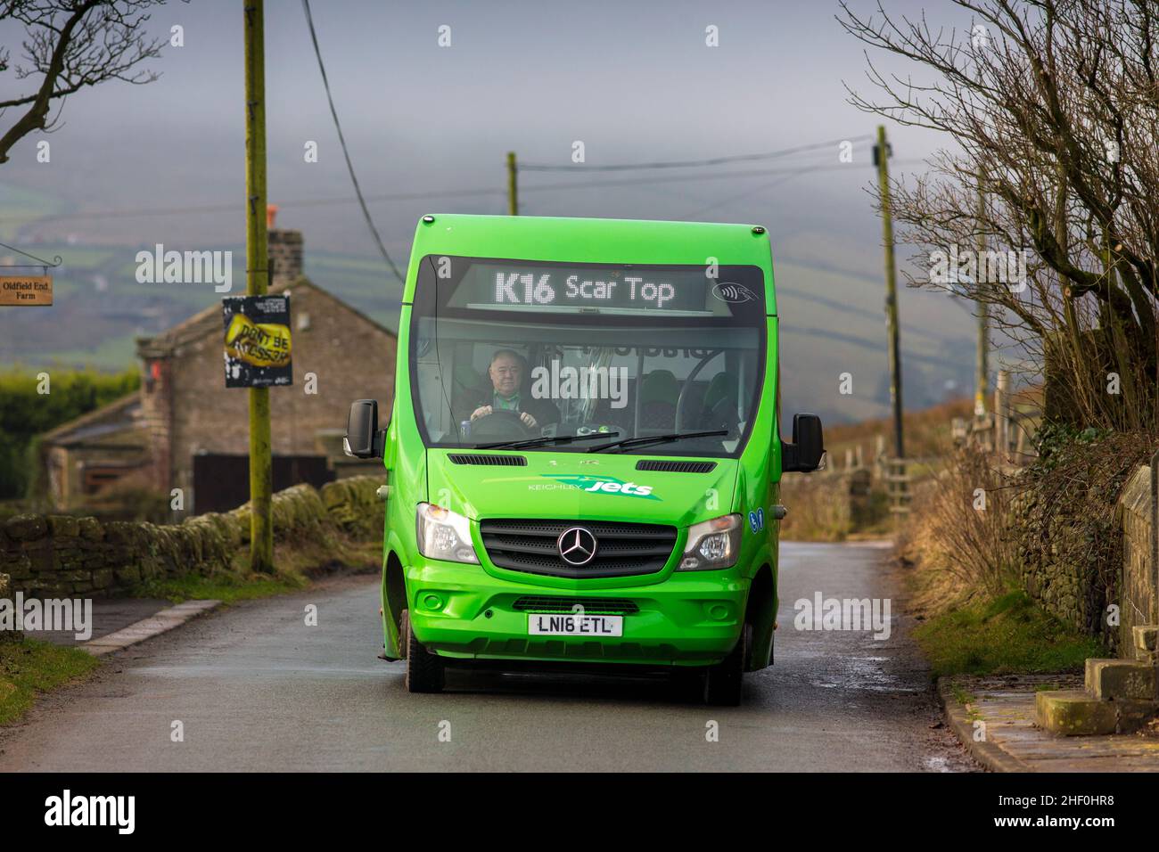 Rural bus services near Haworth, Oxenhope, Oldfield and Oakworth in ...