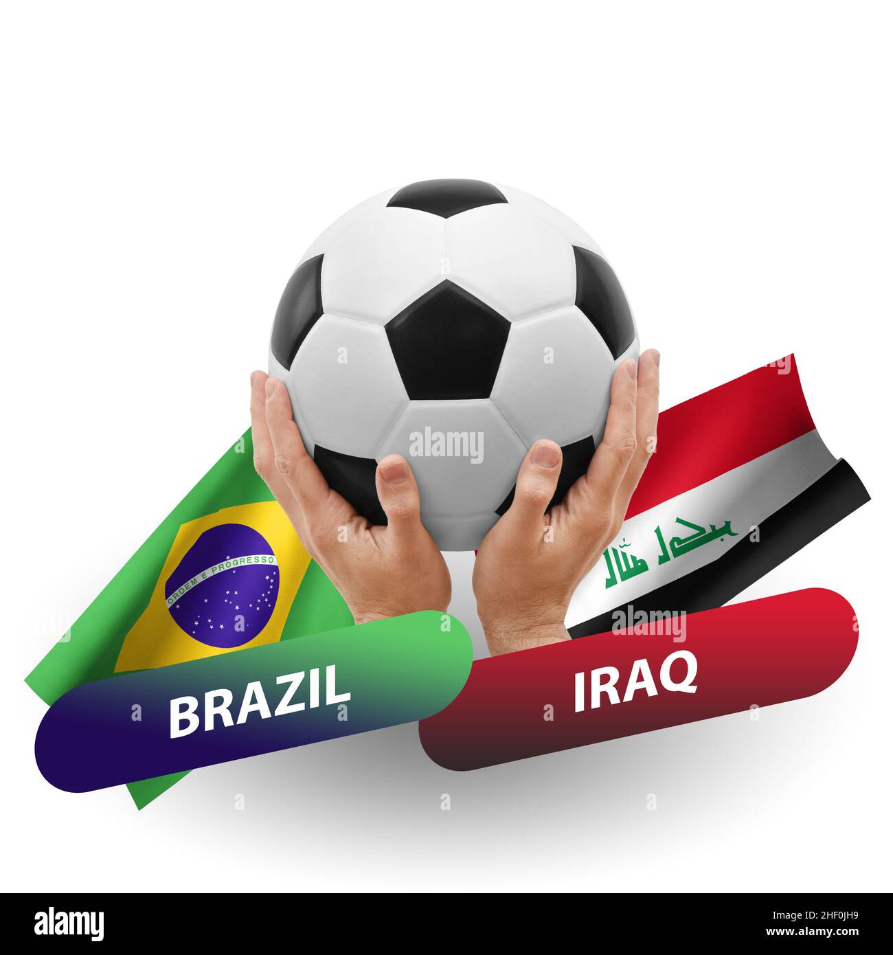 Soccer football competition match, national teams brazil vs iraq Stock ...