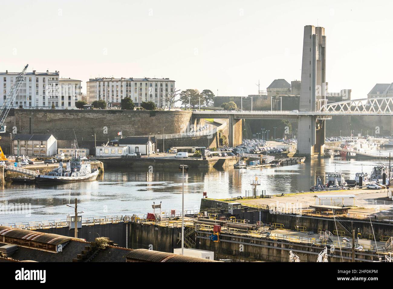 City overview in Brest, 01/13/2022. Copyright: Florian Gaertner ...