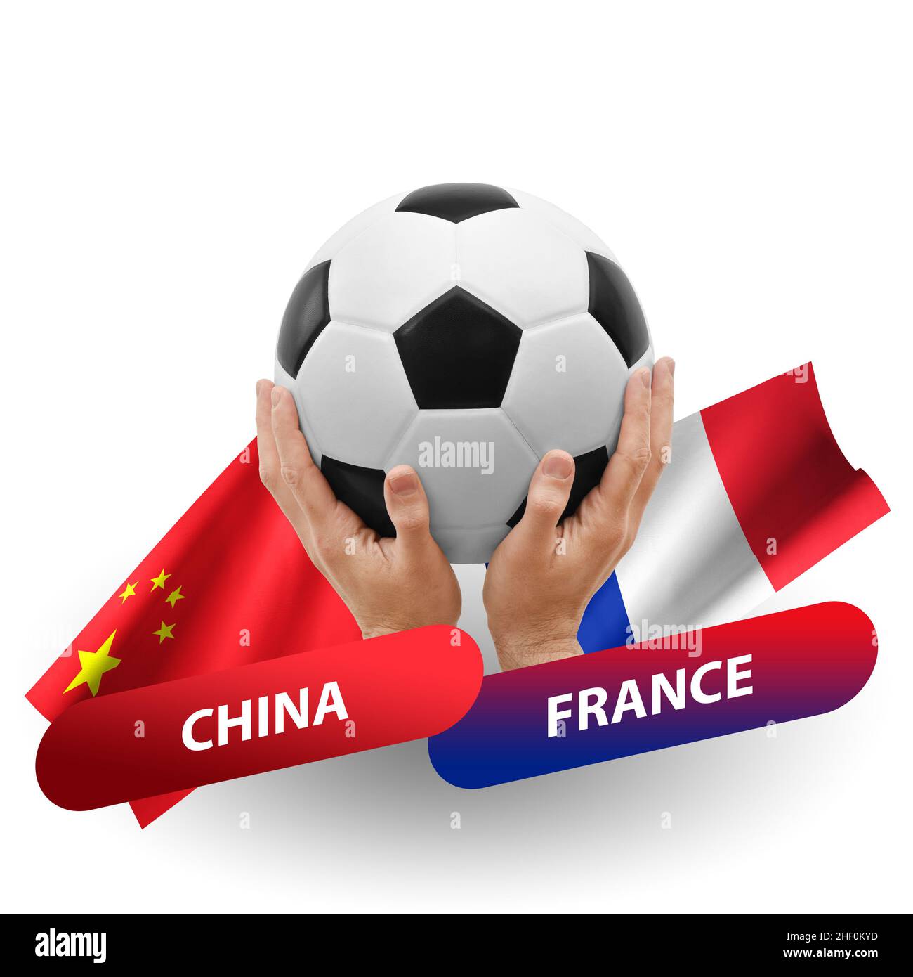 Soccer football competition match, national teams china vs france Stock ...