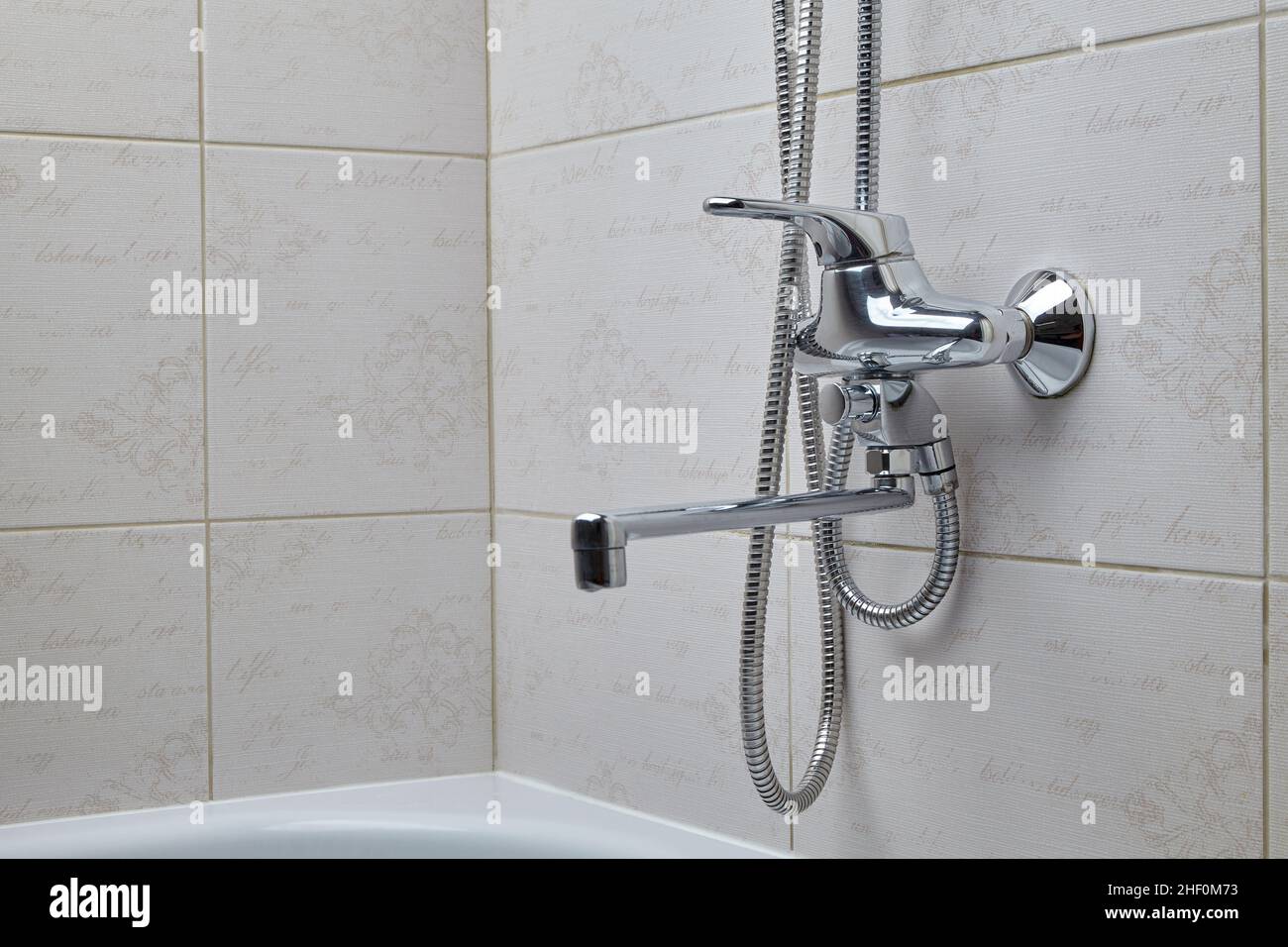 Completed the repair of the plumbing switch of the shower valve Stock ...