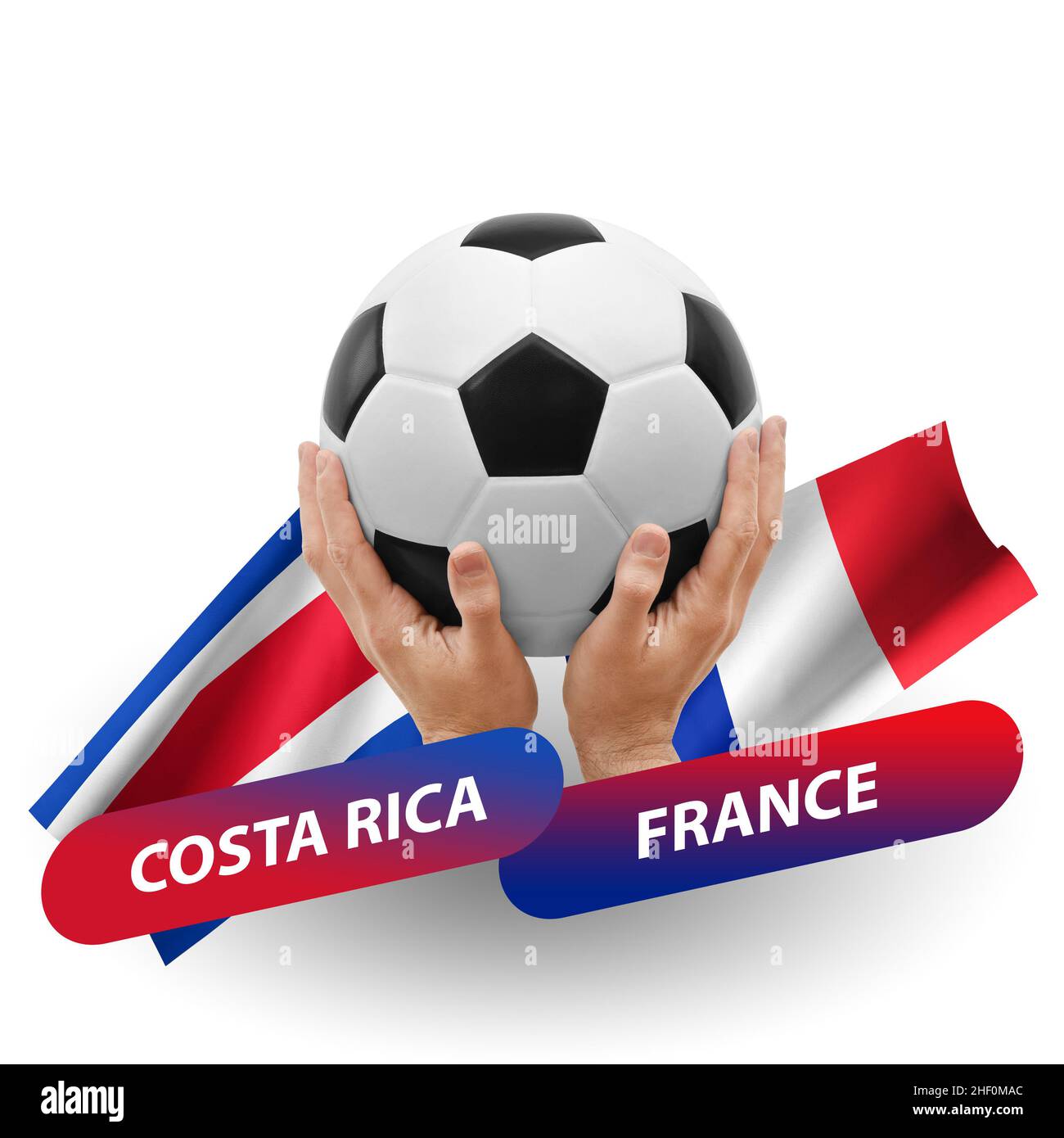Soccer football competition match, national teams costa rica vs france ...