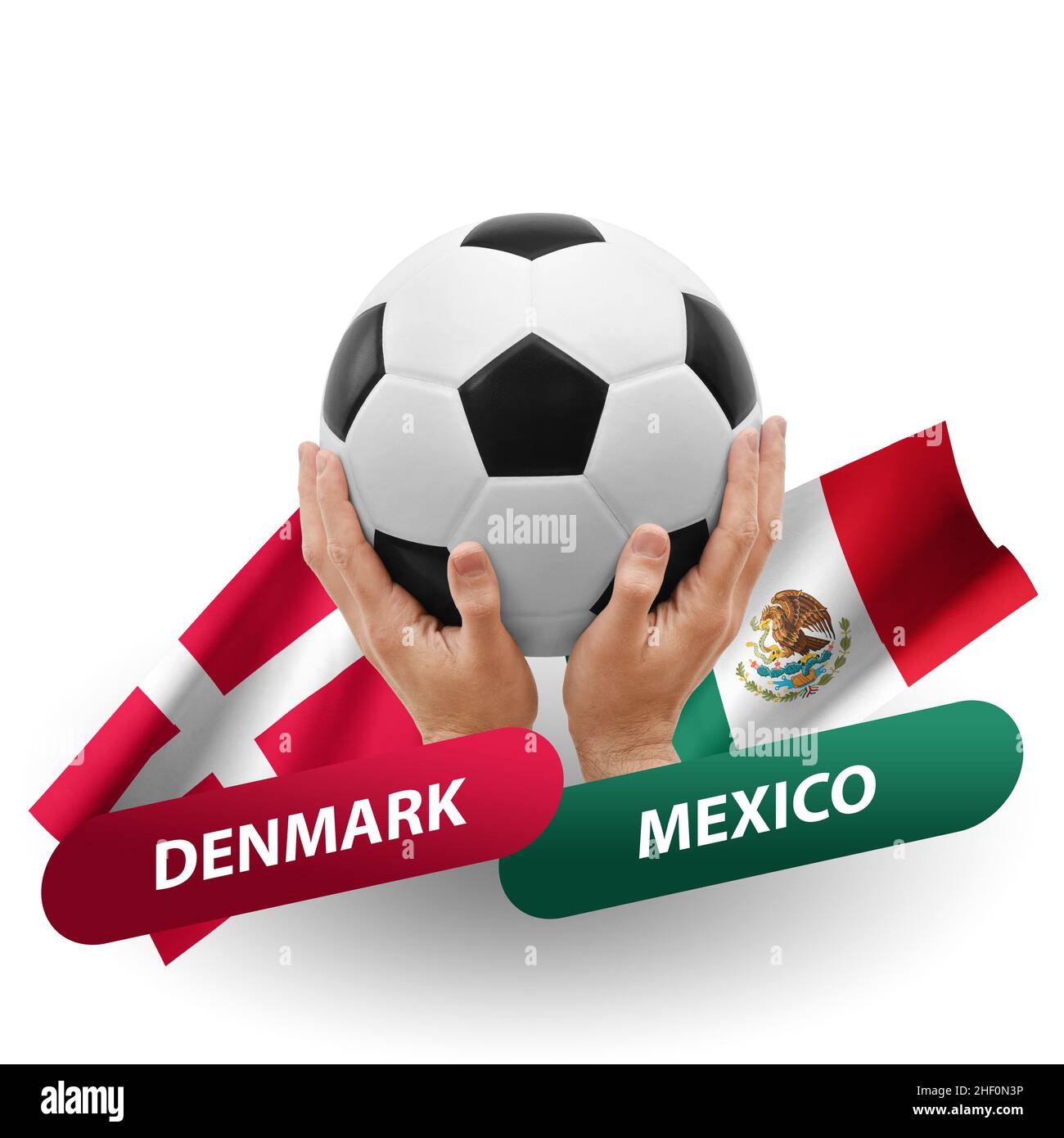 Soccer football competition match, national teams denmark vs mexico ...
