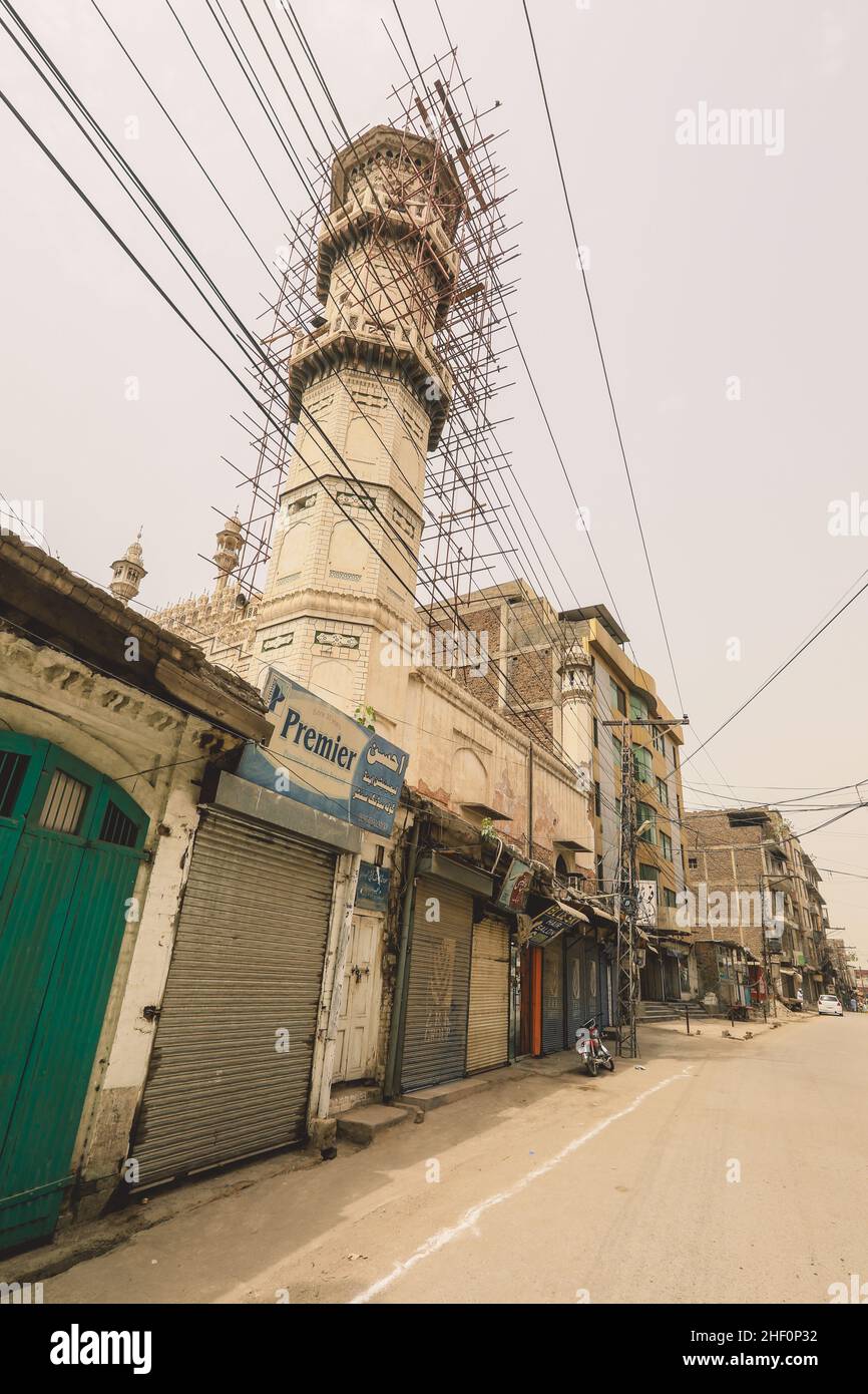 Peshawar, Pakistan - July 10, 2021: No People on the Empty Streets of ...