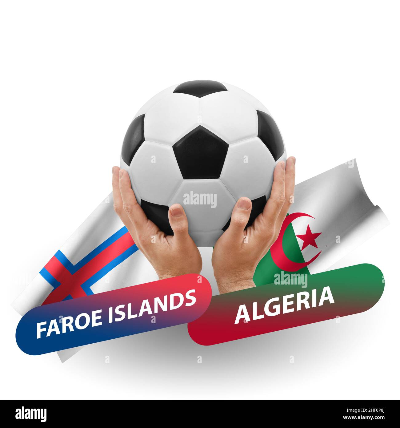 Soccer football competition match, national teams faroe islands vs ...
