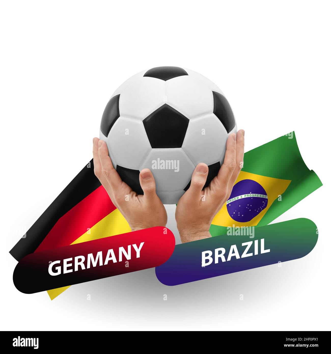 Soccer football competition match, national teams germany vs brazil ...