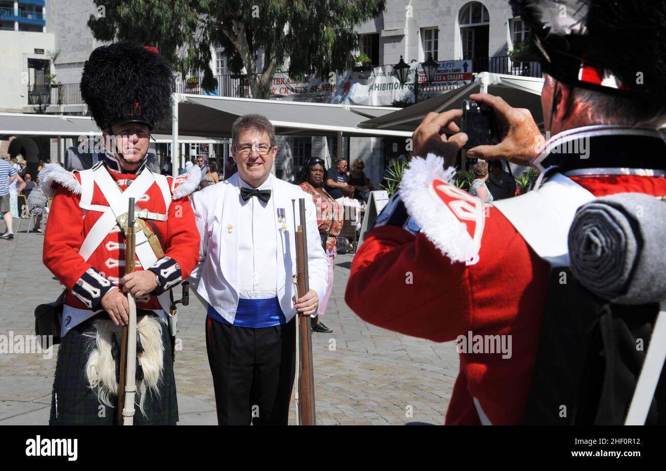 Ceremony of the Keys, Casemates Square, Gibraltar Stock Photo - Alamy