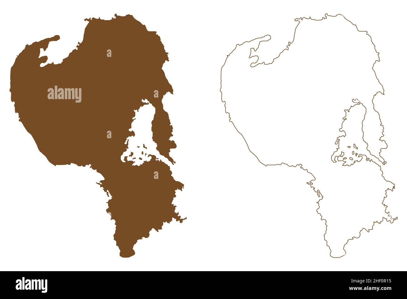 Bolshoy Solovetsky island (Russia, Russian Federation, White Sea) map ...