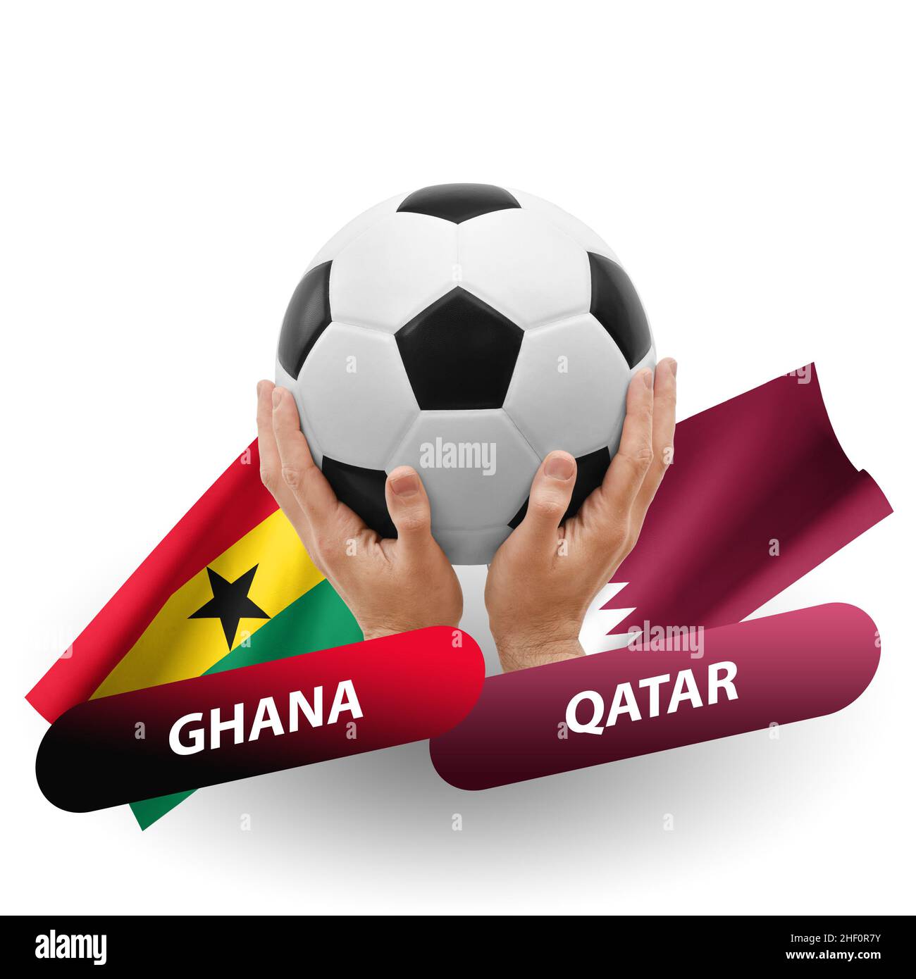 Soccer football competition match, national teams ghana vs qatar Stock ...