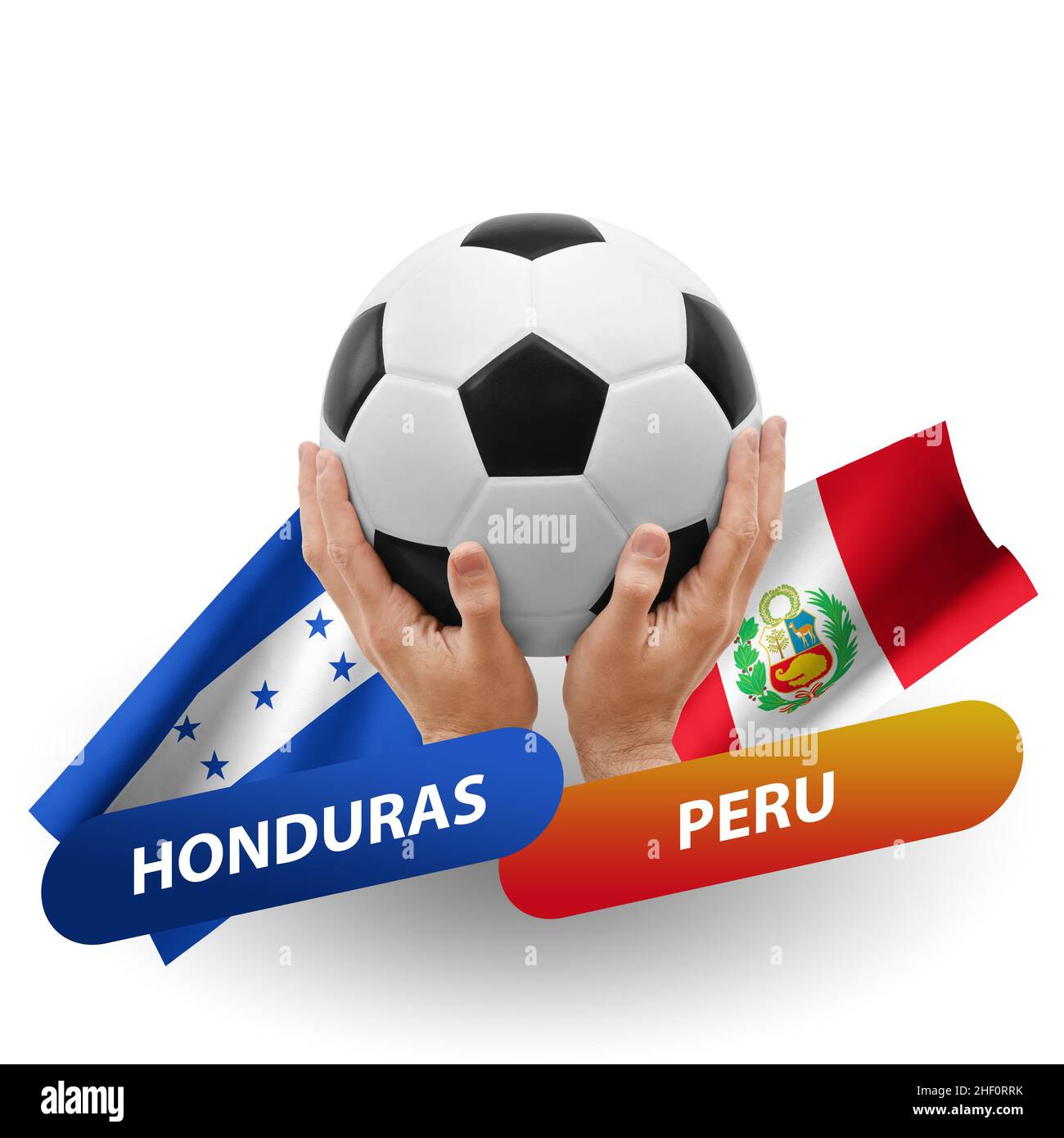Soccer football competition match, national teams honduras vs peru ...