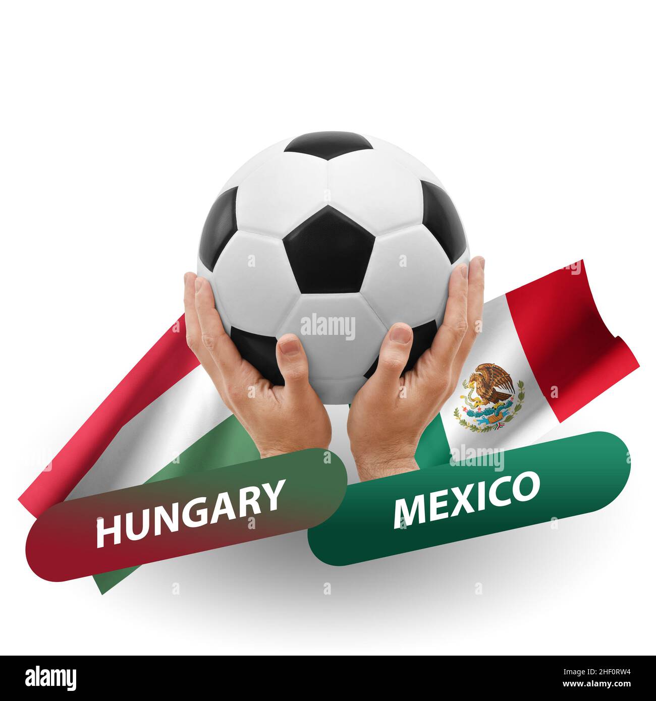 Soccer football competition match, national teams hungary vs mexico ...