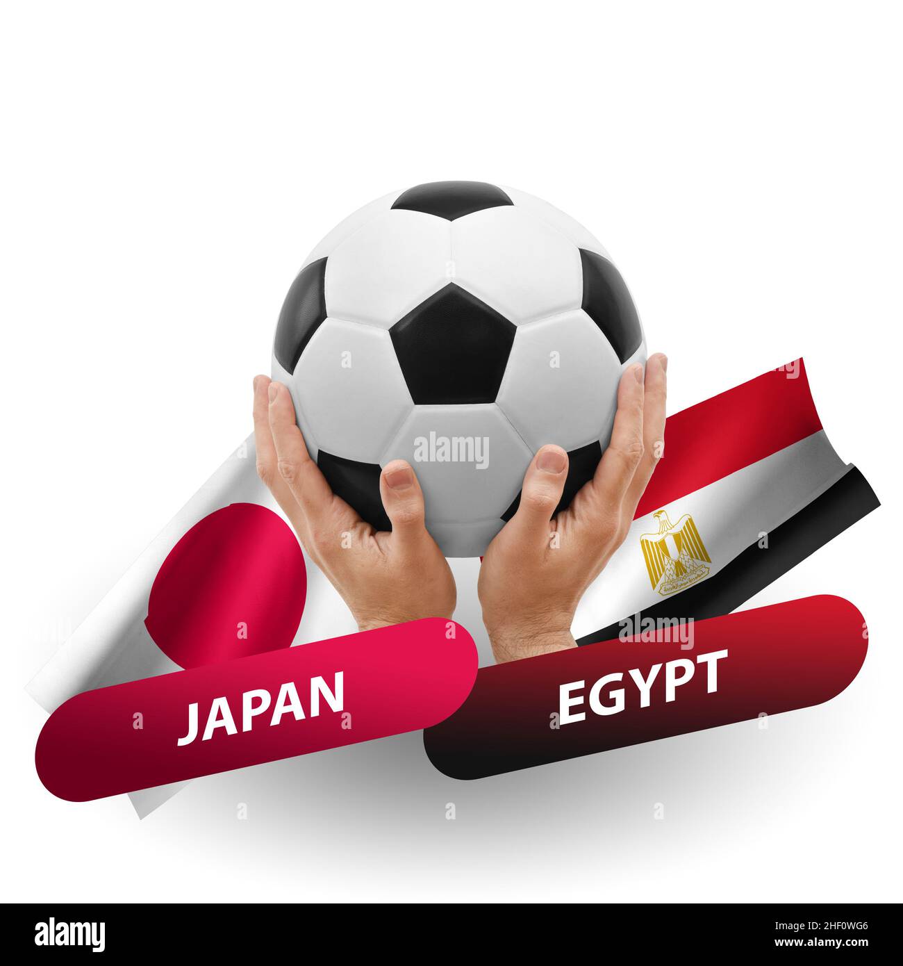 Soccer football competition match, national teams japan vs egypt Stock ...