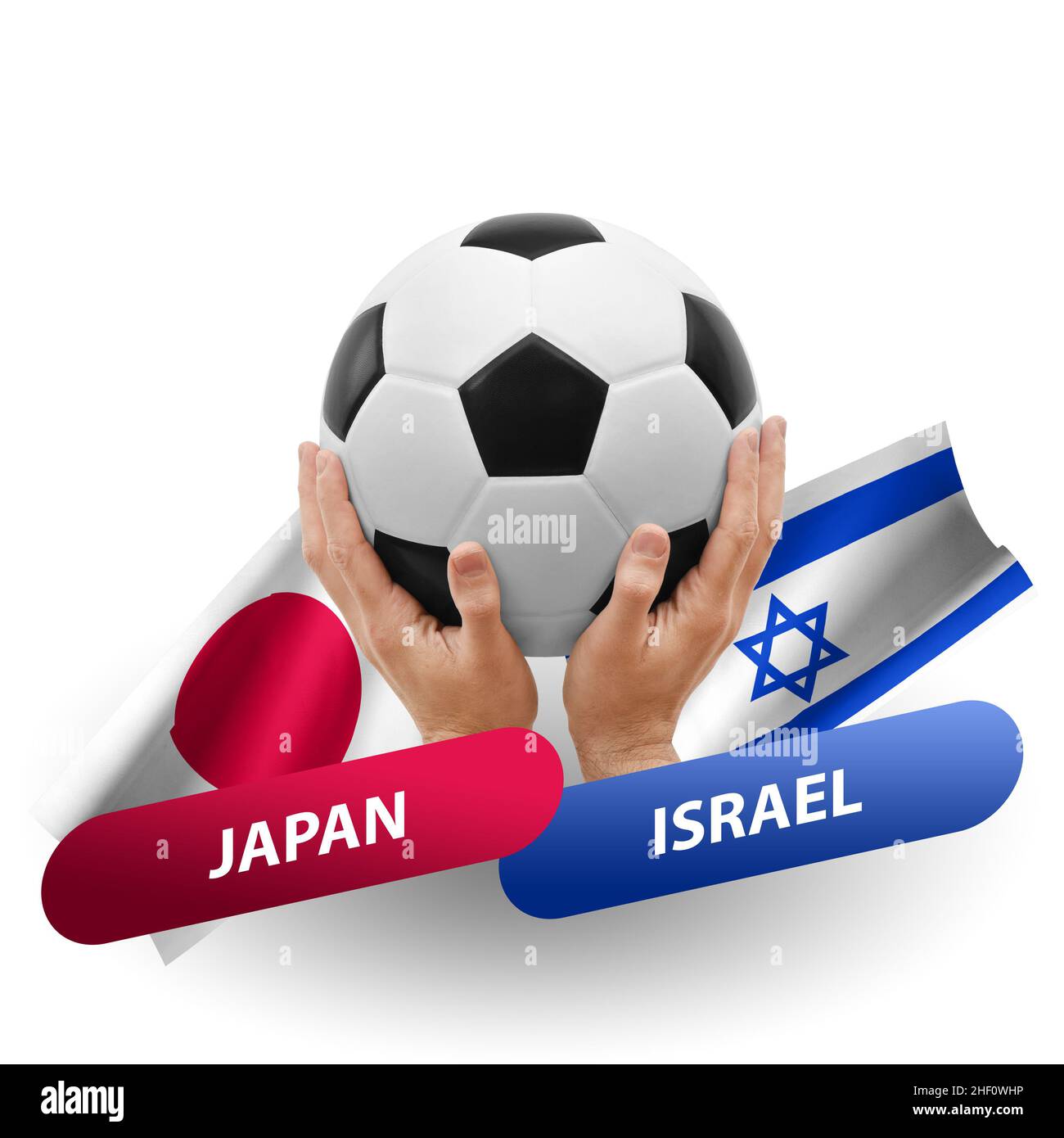 Soccer football competition match, national teams japan vs israel Stock ...