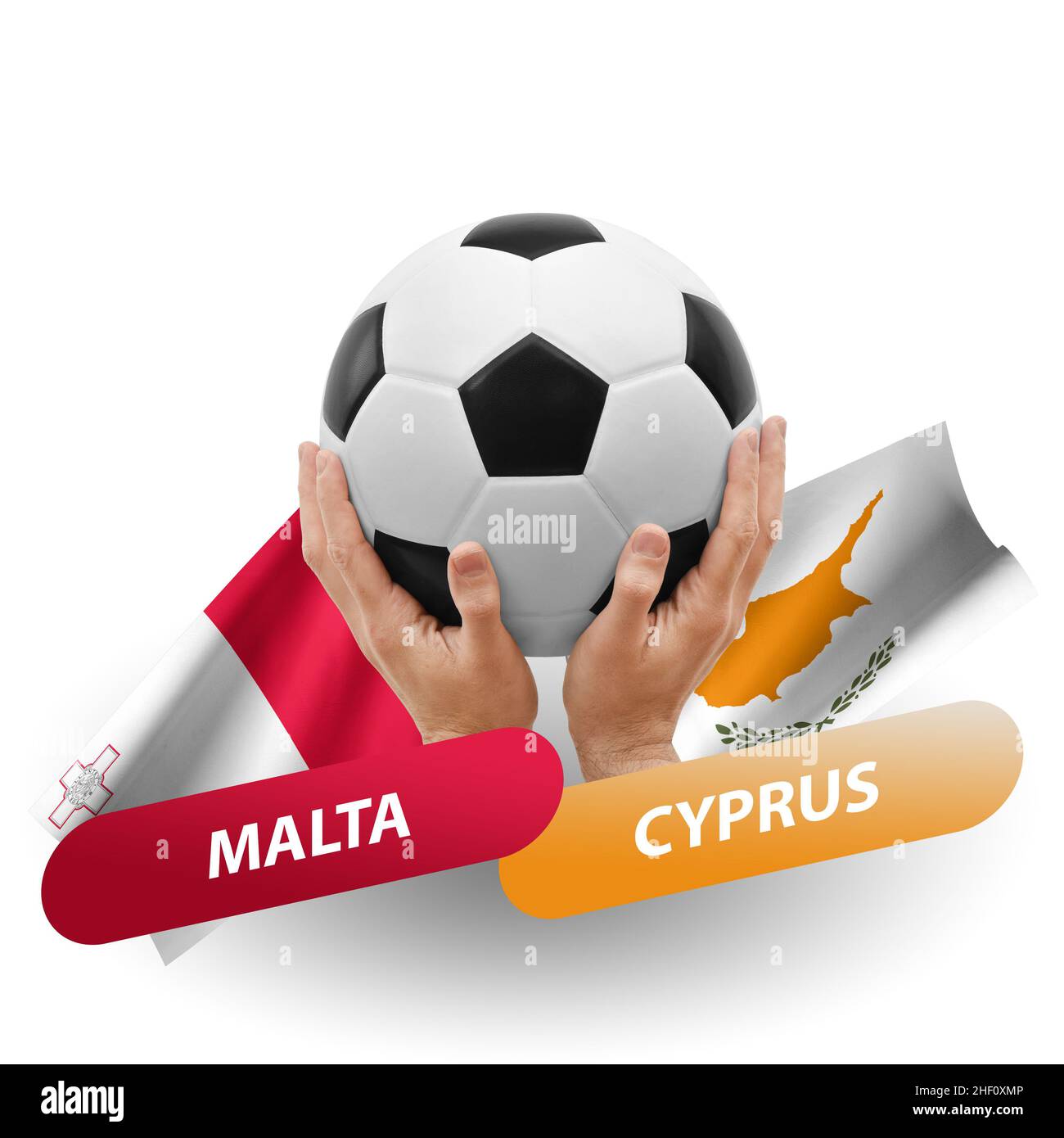 Soccer football competition match, national teams malta vs cyprus Stock ...