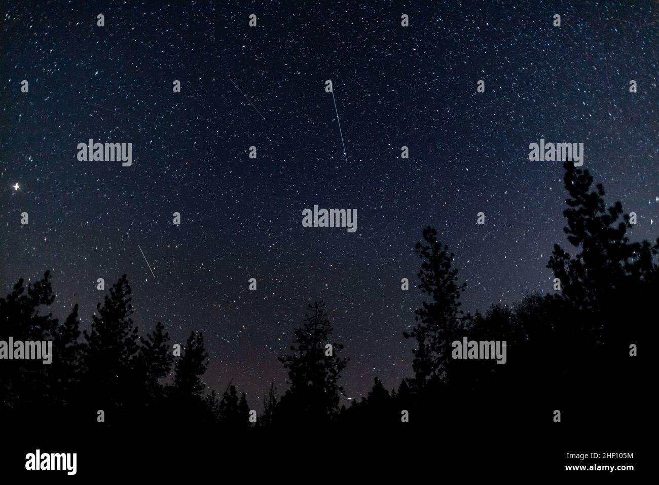 Northern Taurids Meteor Shower Landscape. Oregon, Ashland, Fall Stock ...