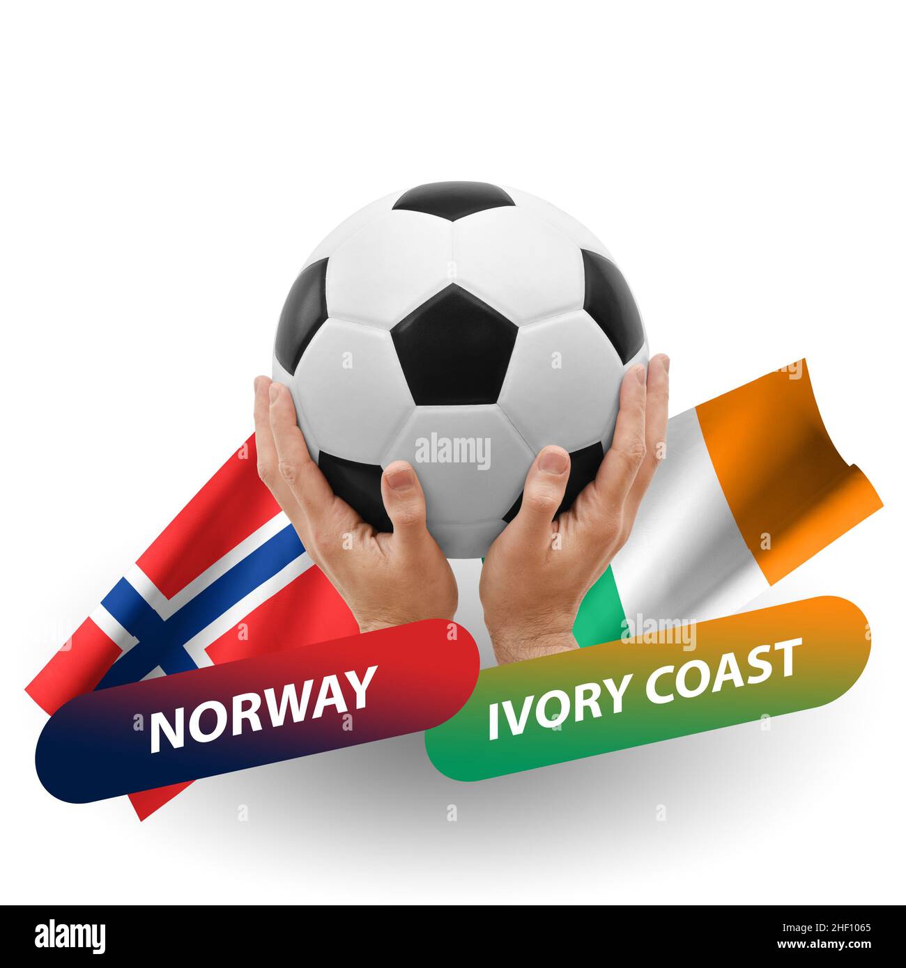 Soccer football competition match, national teams norway vs ivory coast ...