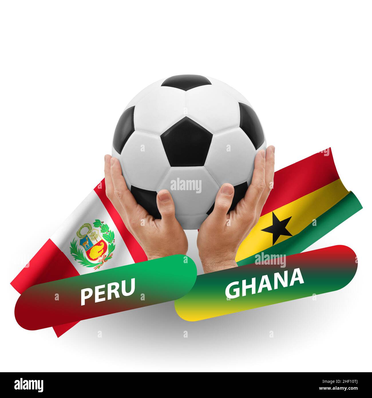 Soccer football competition match, national teams peru vs ghana Stock ...