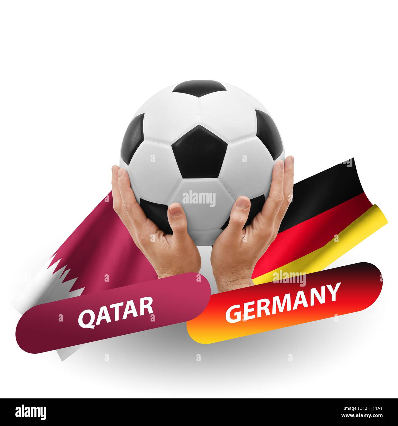Soccer football competition match, national teams qatar vs germany ...
