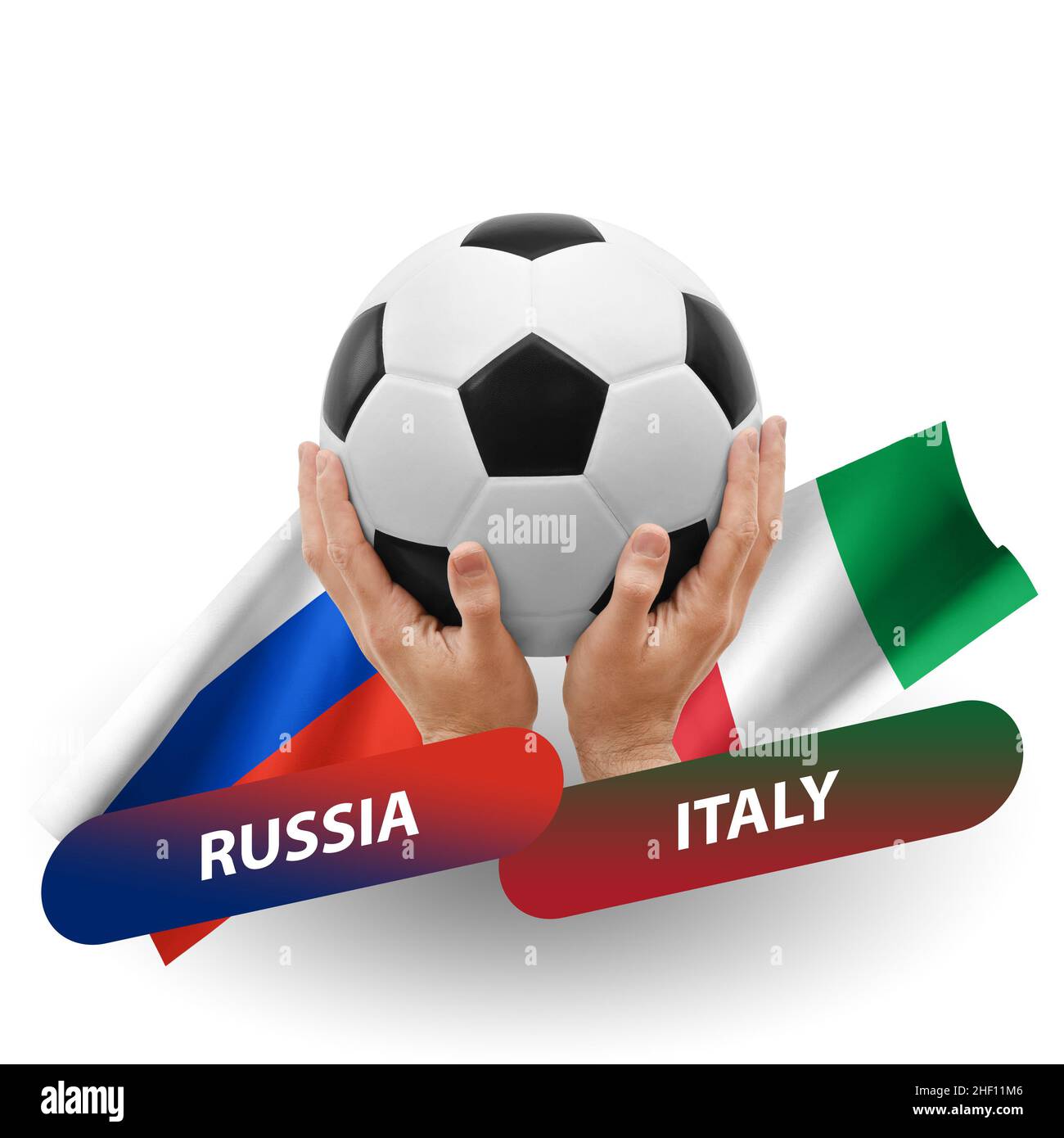 Soccer football competition match, national teams russia vs italy Stock ...