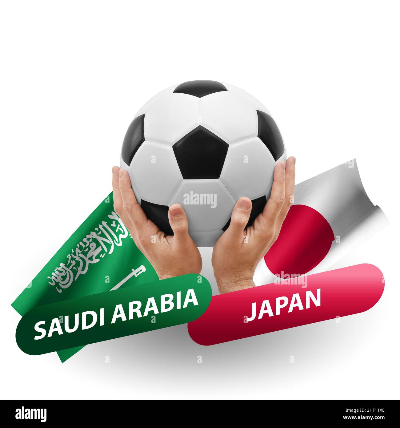 Soccer football competition match, national teams saudi arabia vs japan ...