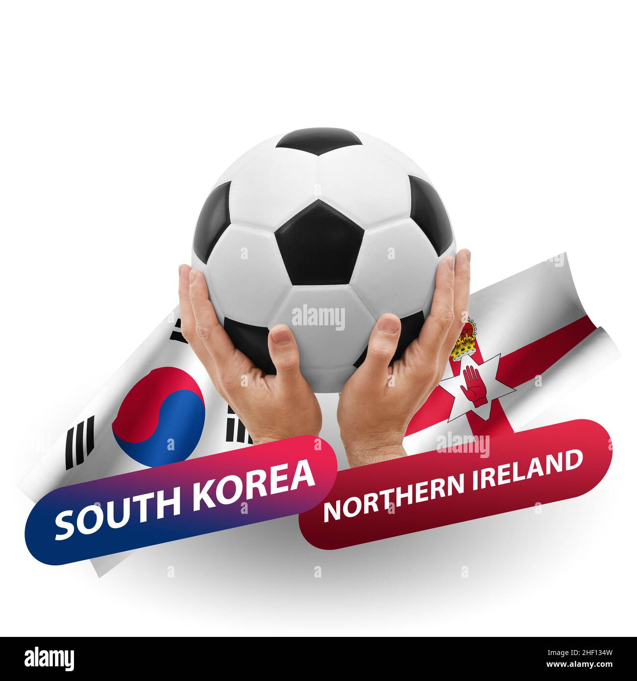 Soccer football competition match, national teams south korea vs ...