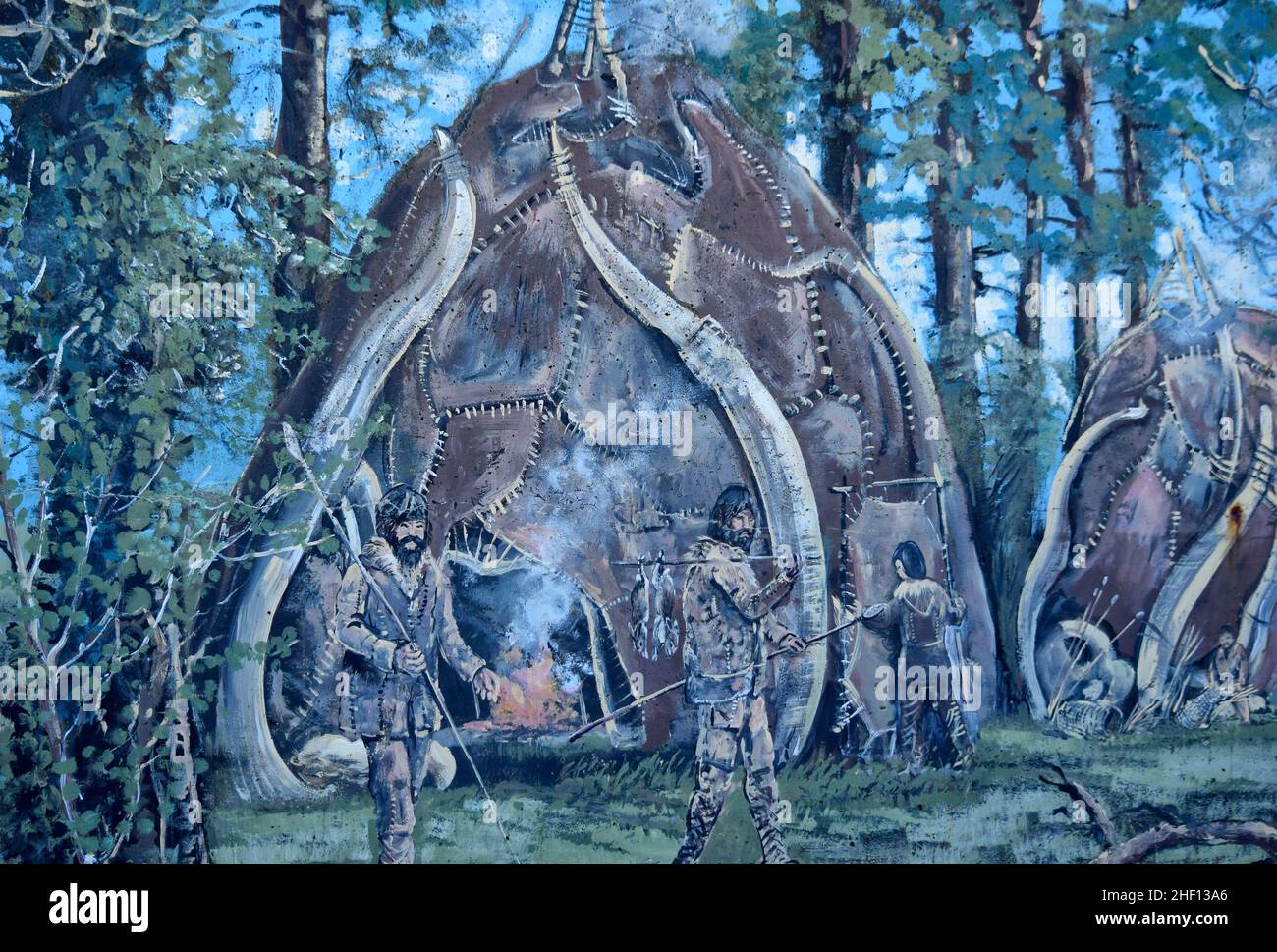 street art of neolithic village Stock Photo - Alamy