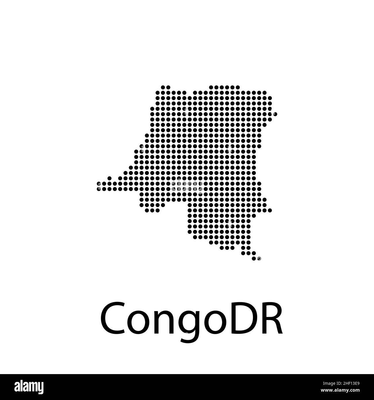 High Detailed Vector Map Democratic Republic Of The Congo Vector