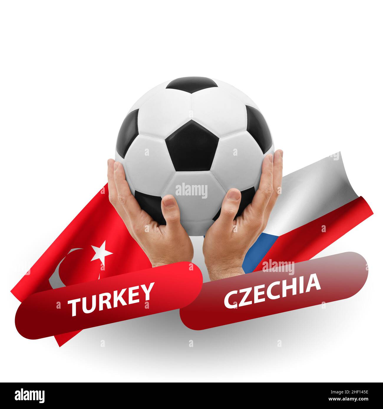 Soccer football competition match, national teams turkey vs czechia ...