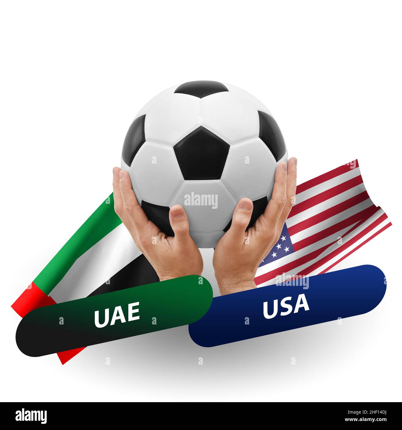 Soccer football competition match, national teams uae vs usa Stock ...