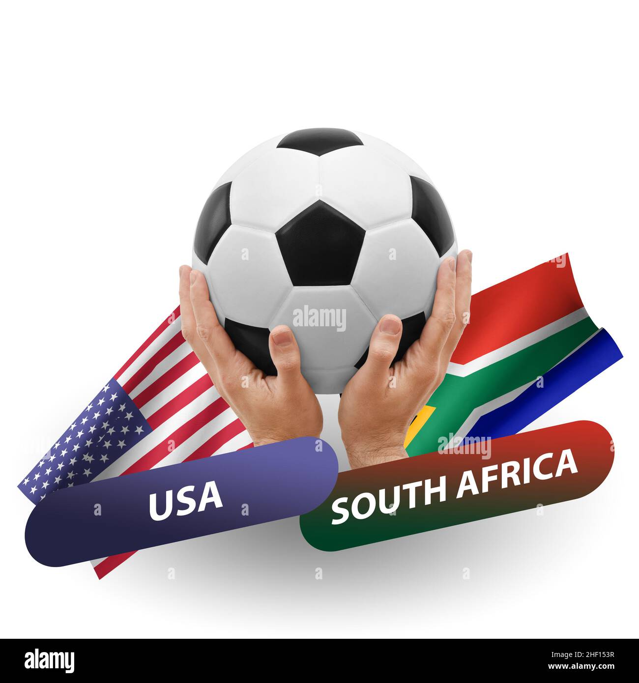 Soccer football competition match, national teams usa vs south africa ...