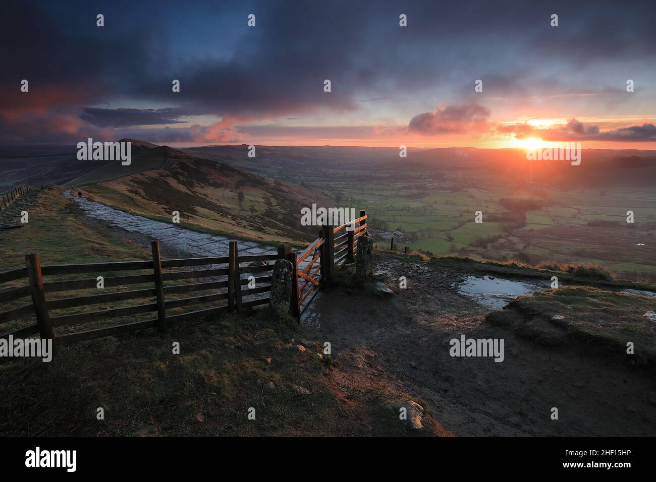 Mam Tor, in the High Peak area of thePeak District National Park, UK ...