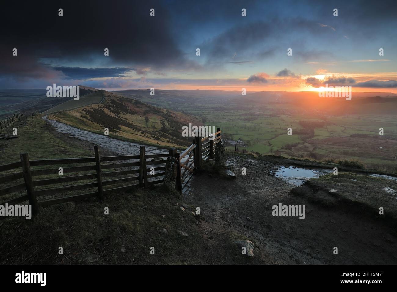 Mam Tor, in the High Peak area of thePeak District National Park, UK ...