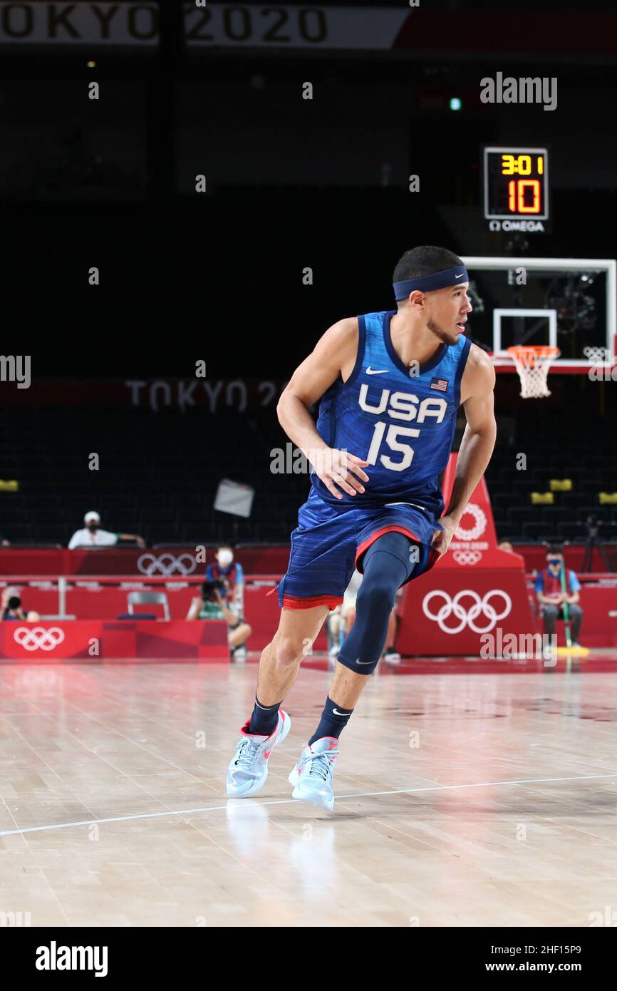 JULY 25th, 2021 - SAITAMA, JAPAN: Devin Booker of the United States in ...