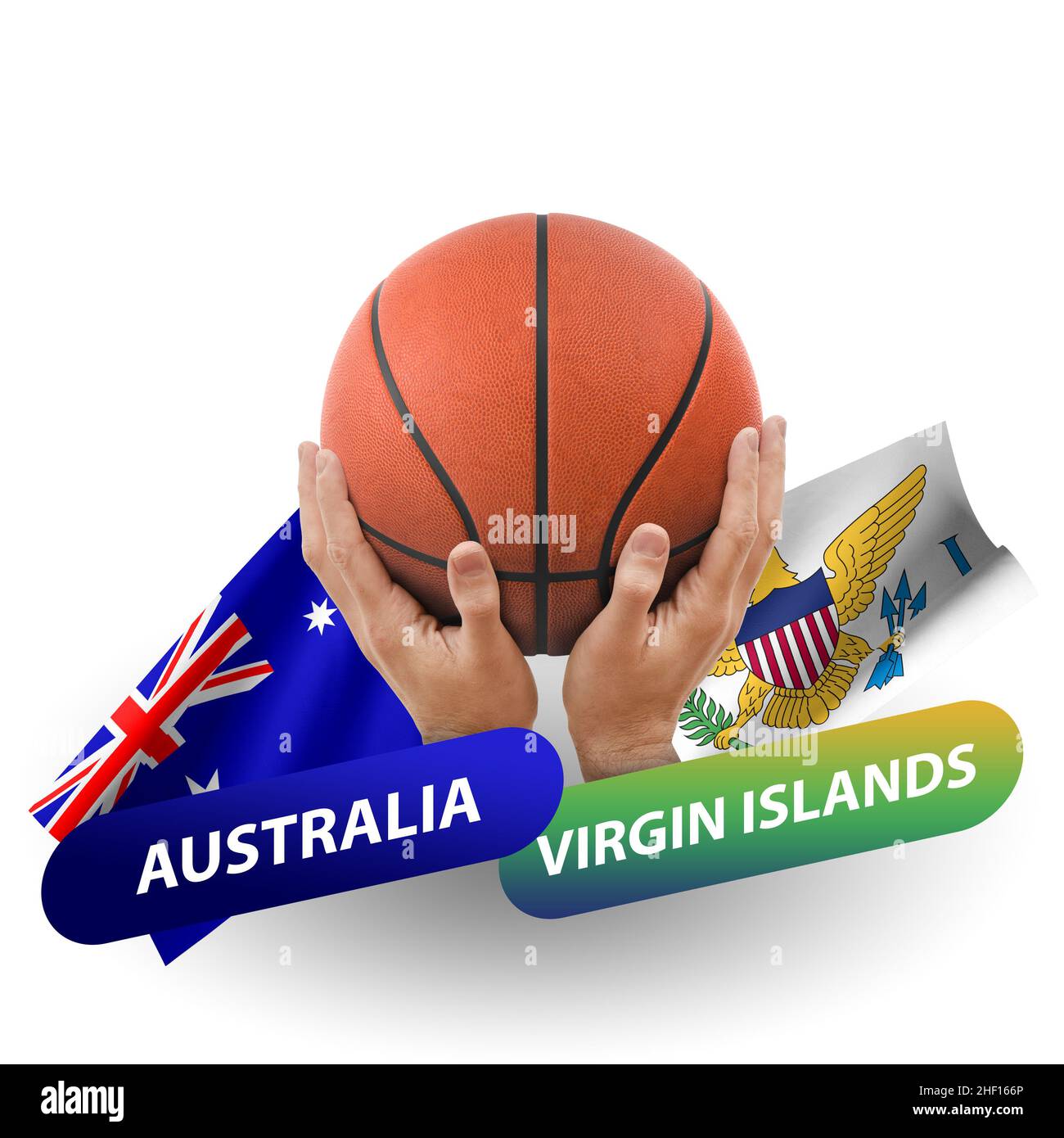 Basketball competition match, national teams australia vs virgin ...