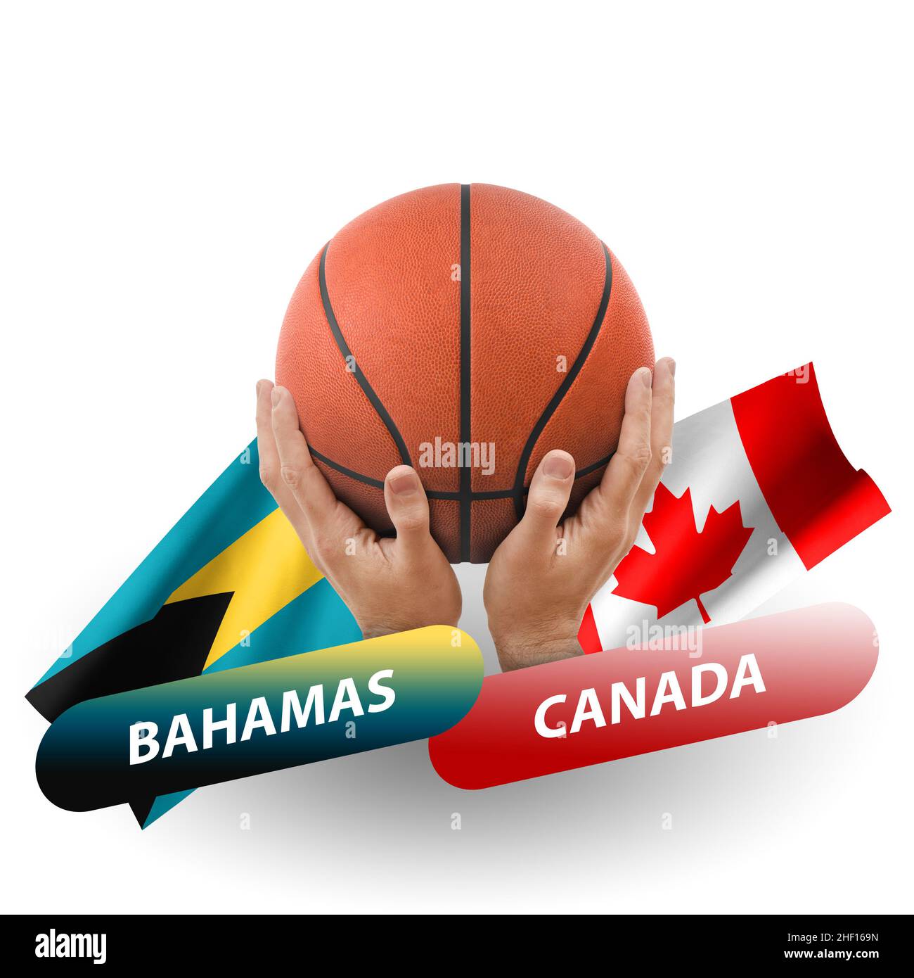 Basketball competition match, national teams bahamas vs canada Stock ...