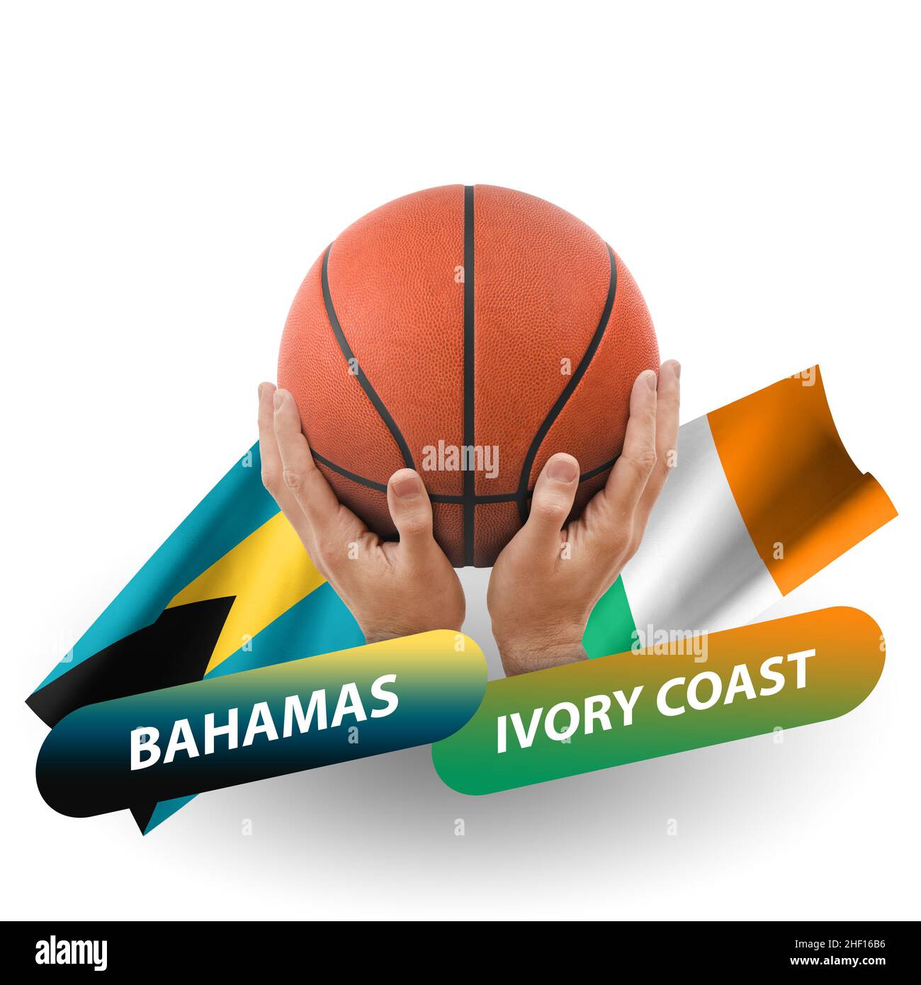 Basketball competition match, national teams bahamas vs ivory coast ...