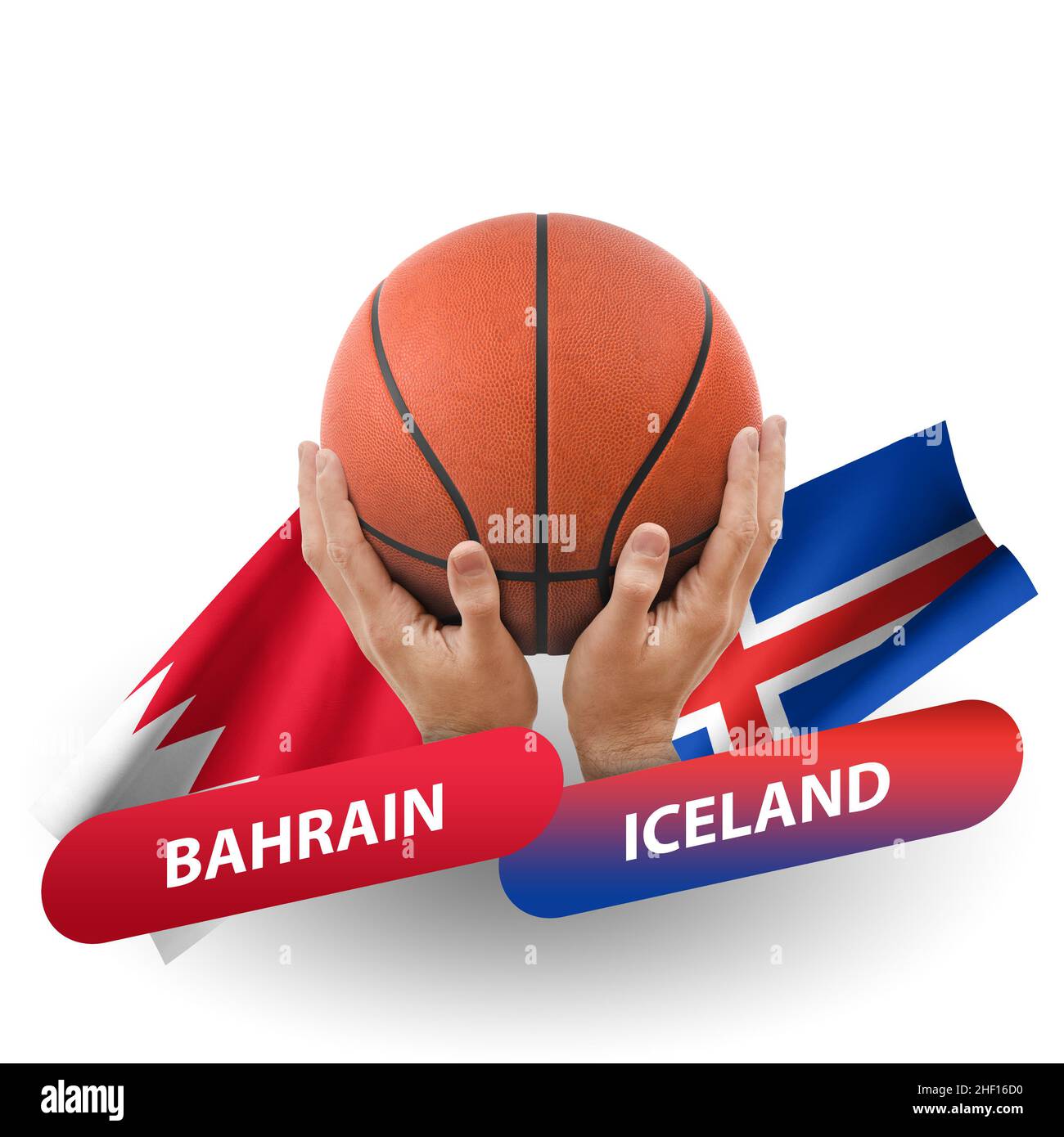 Basketball competition match, national teams bahrain vs iceland Stock ...