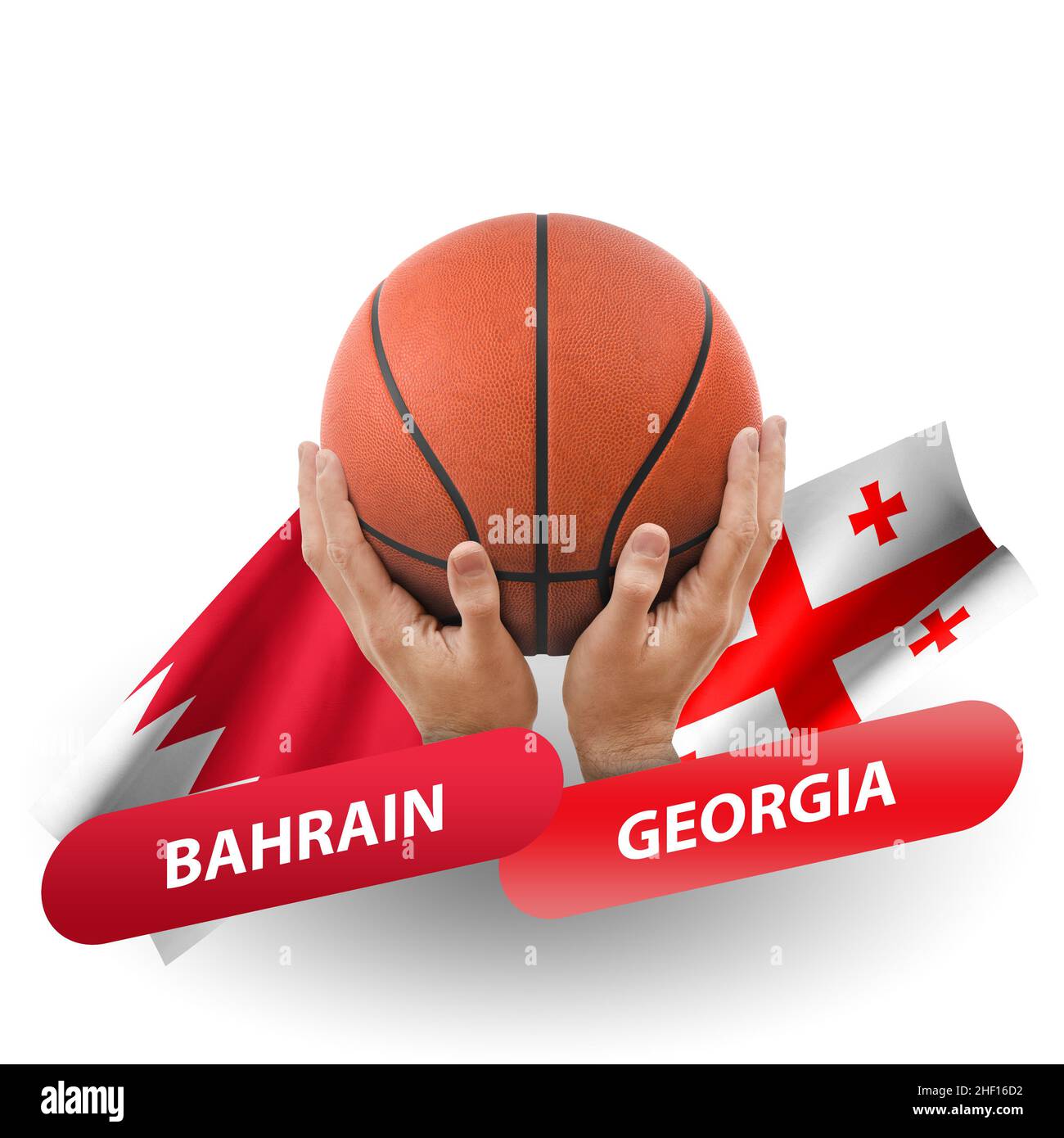 Georgia bahrain flag hi-res stock photography and images - Alamy
