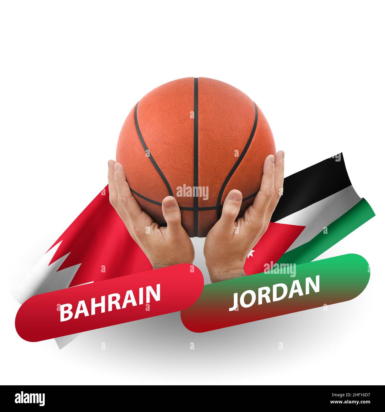 Basketball competition match, national teams bahrain vs jordan Stock ...