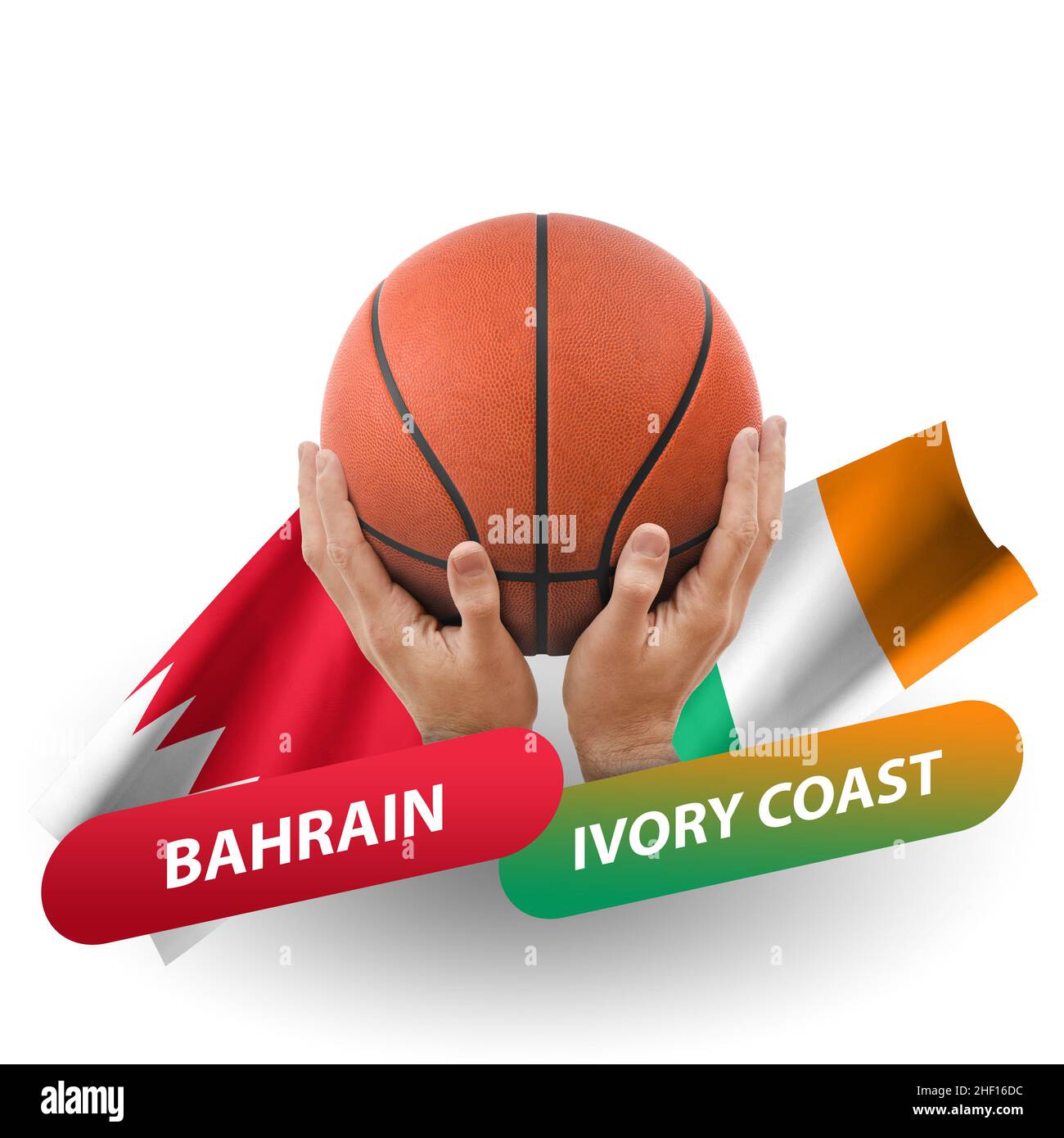 Basketball competition match, national teams bahrain vs ivory coast ...