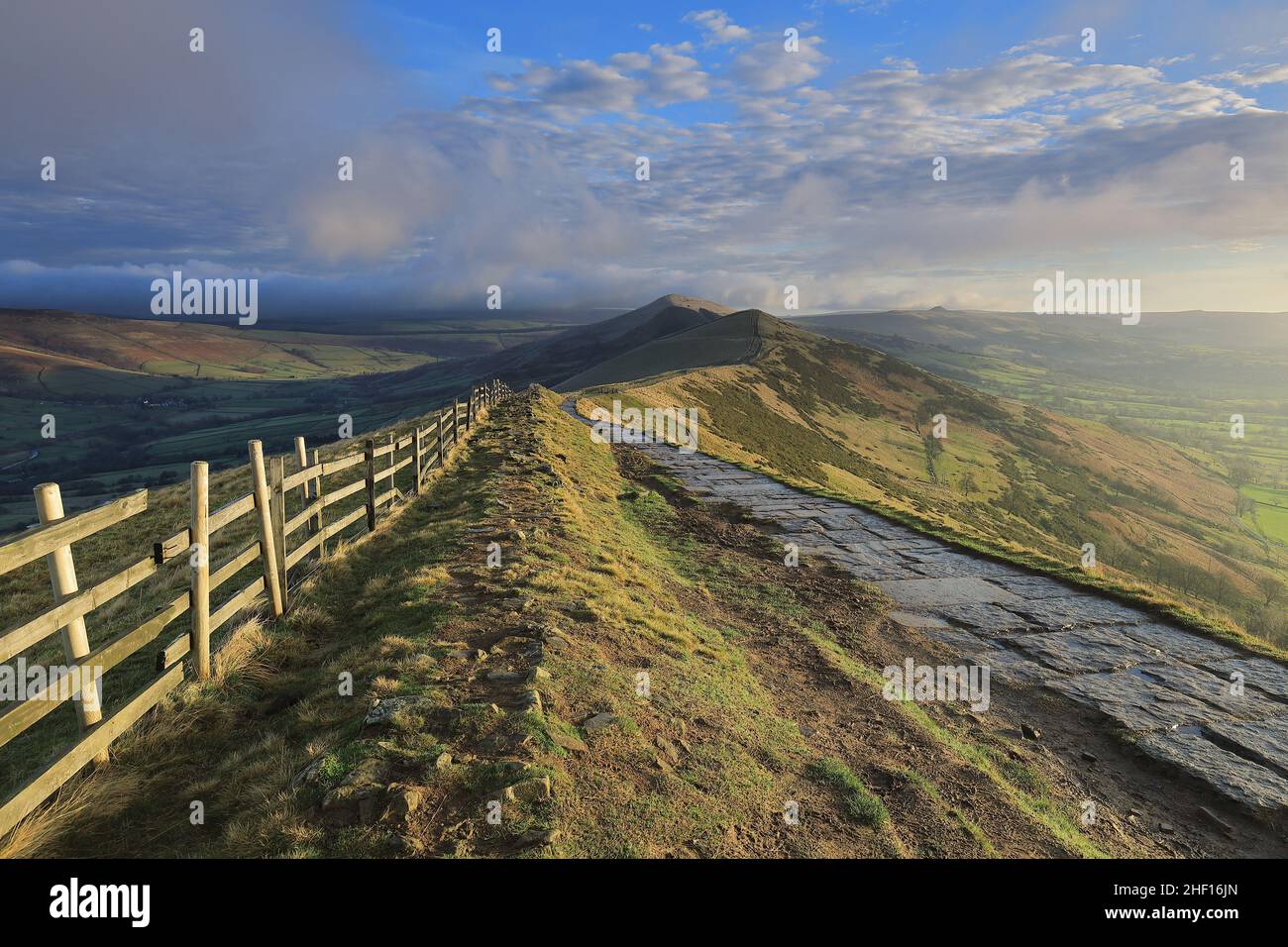 Mam Tor, in the High Peak area of thePeak District National Park, UK ...