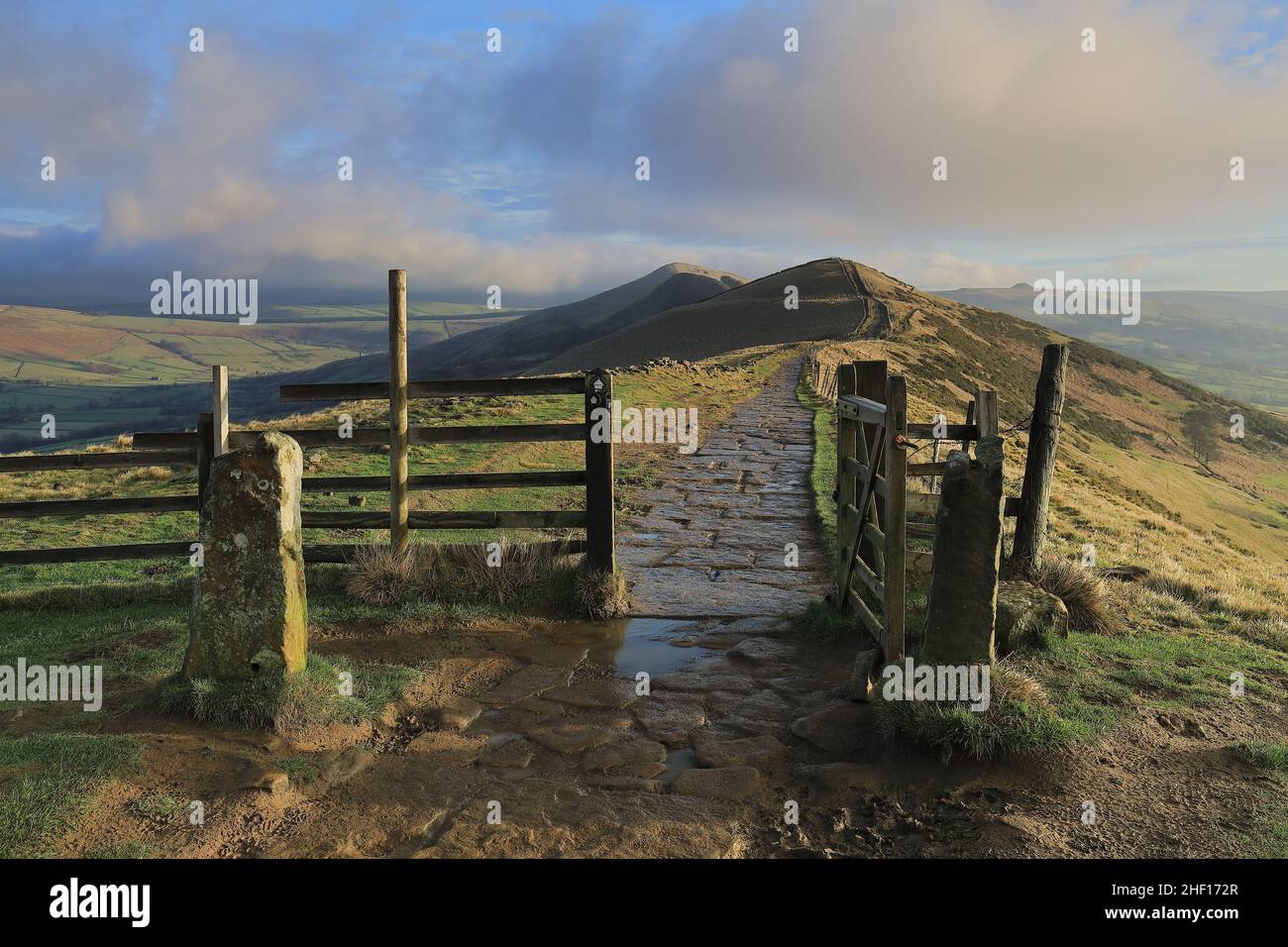 Mam Tor, in the High Peak area of thePeak District National Park, UK ...