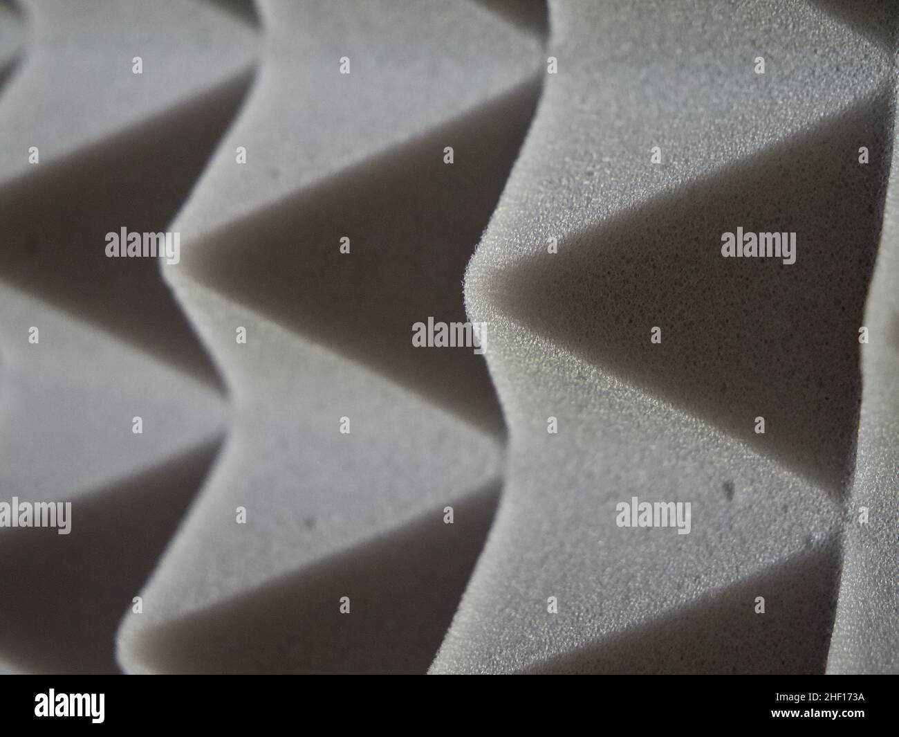 Pyramids of soundproof foam rubber, close-up. Sound-scattering material ...