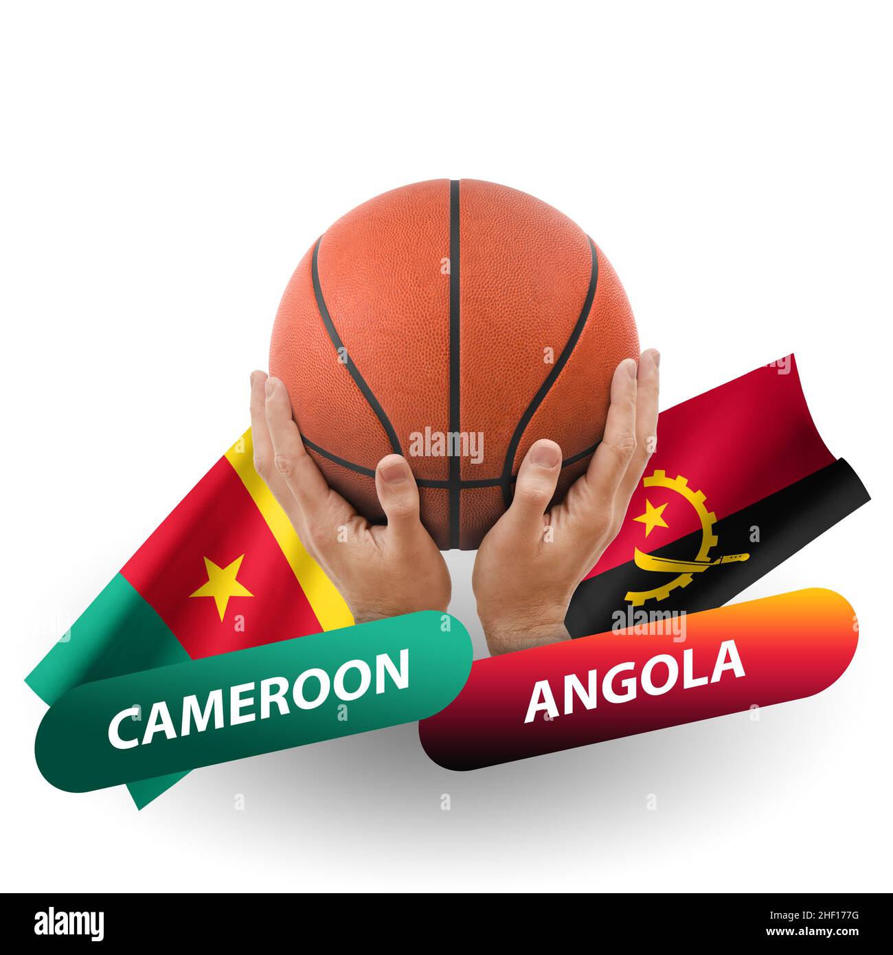 Basketball competition match, national teams cameroon vs angola Stock ...