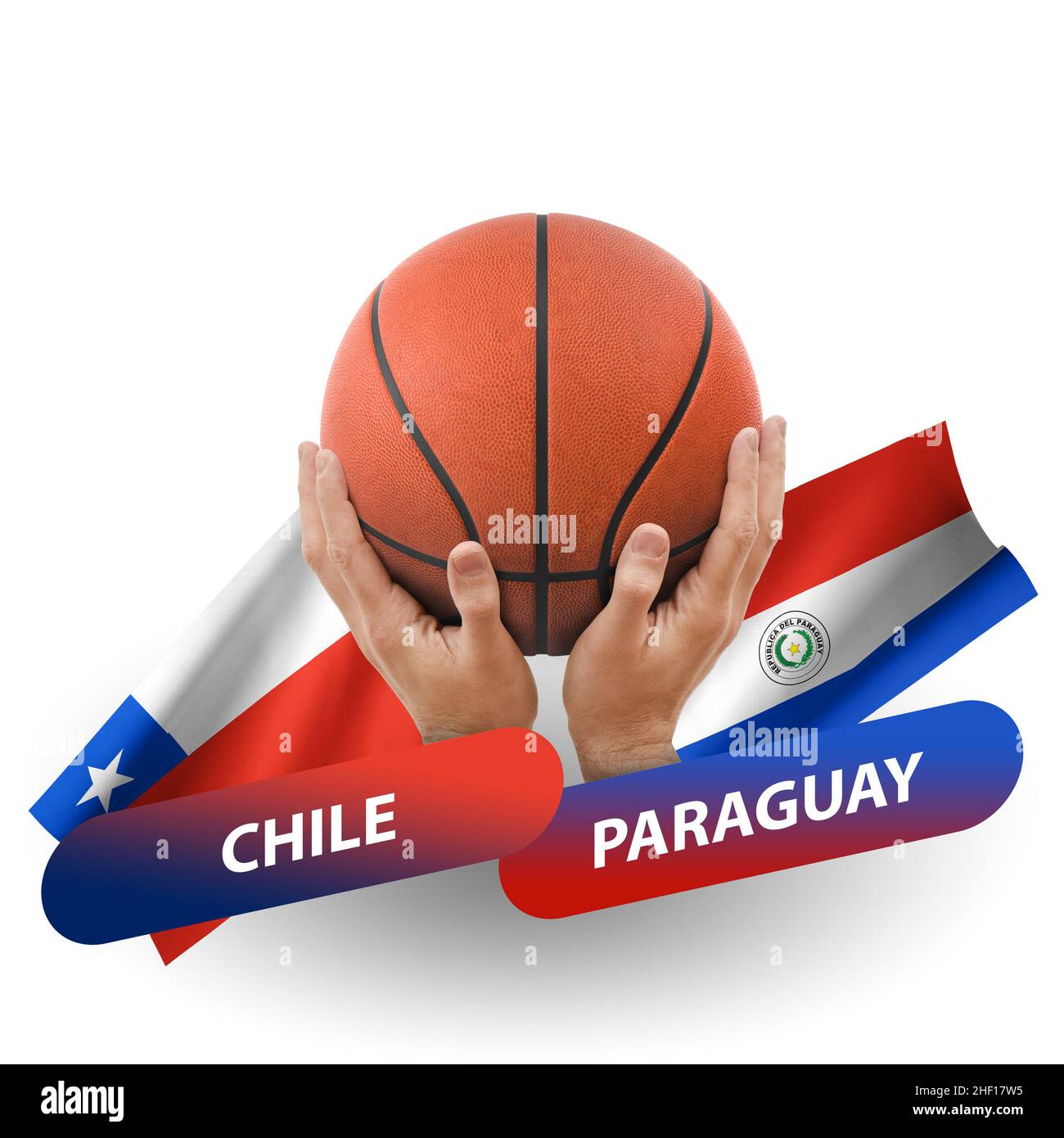 Basketball competition match, national teams chile vs paraguay Stock ...