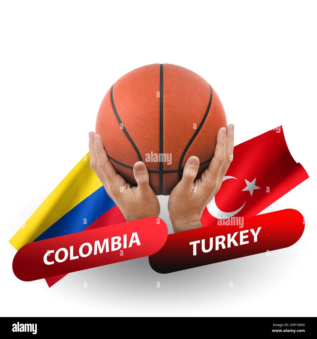 Basketball competition match, national teams colombia vs turkey Stock ...