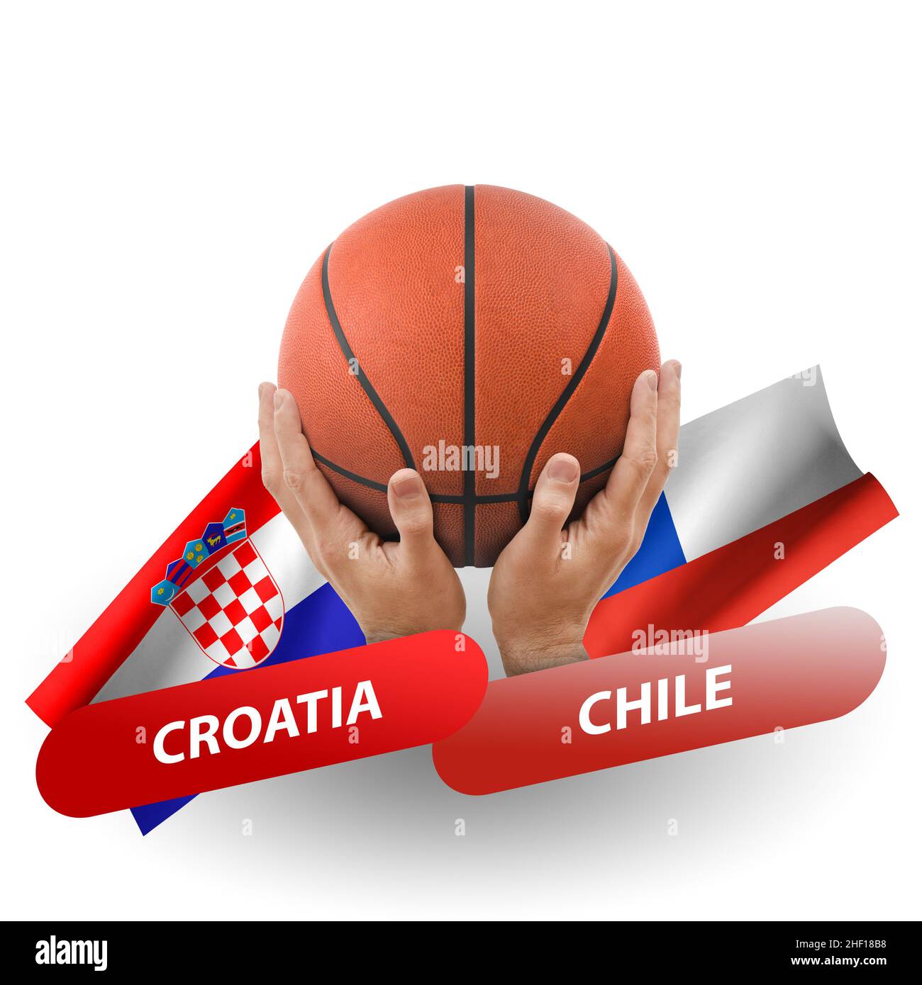 Basketball competition match, national teams croatia vs chile Stock ...